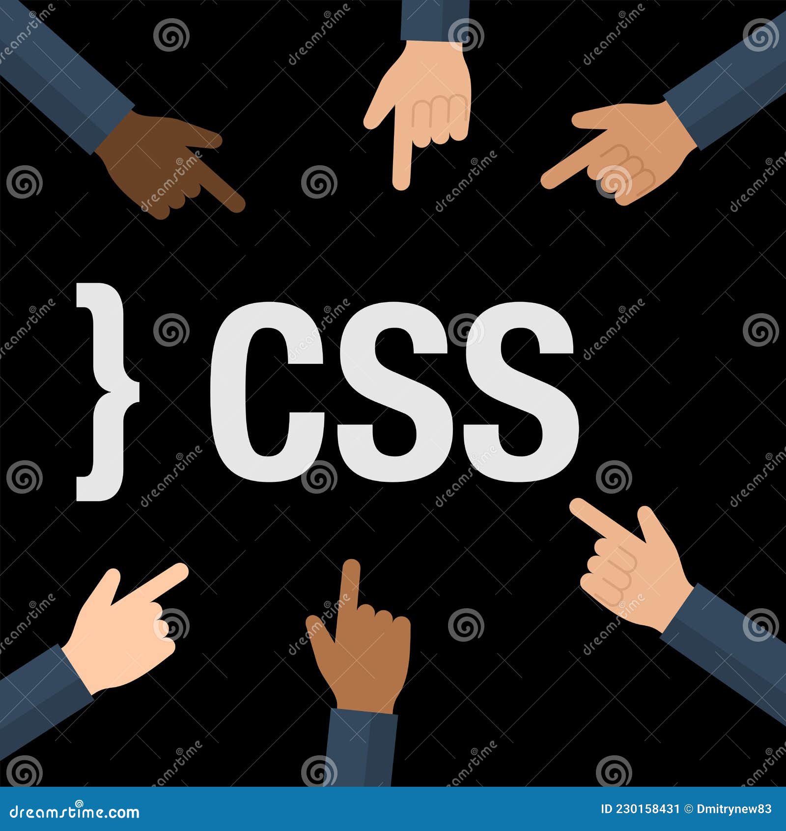 Css Development Programming Concept Stock Vector Illustration Of Design Open 230158431