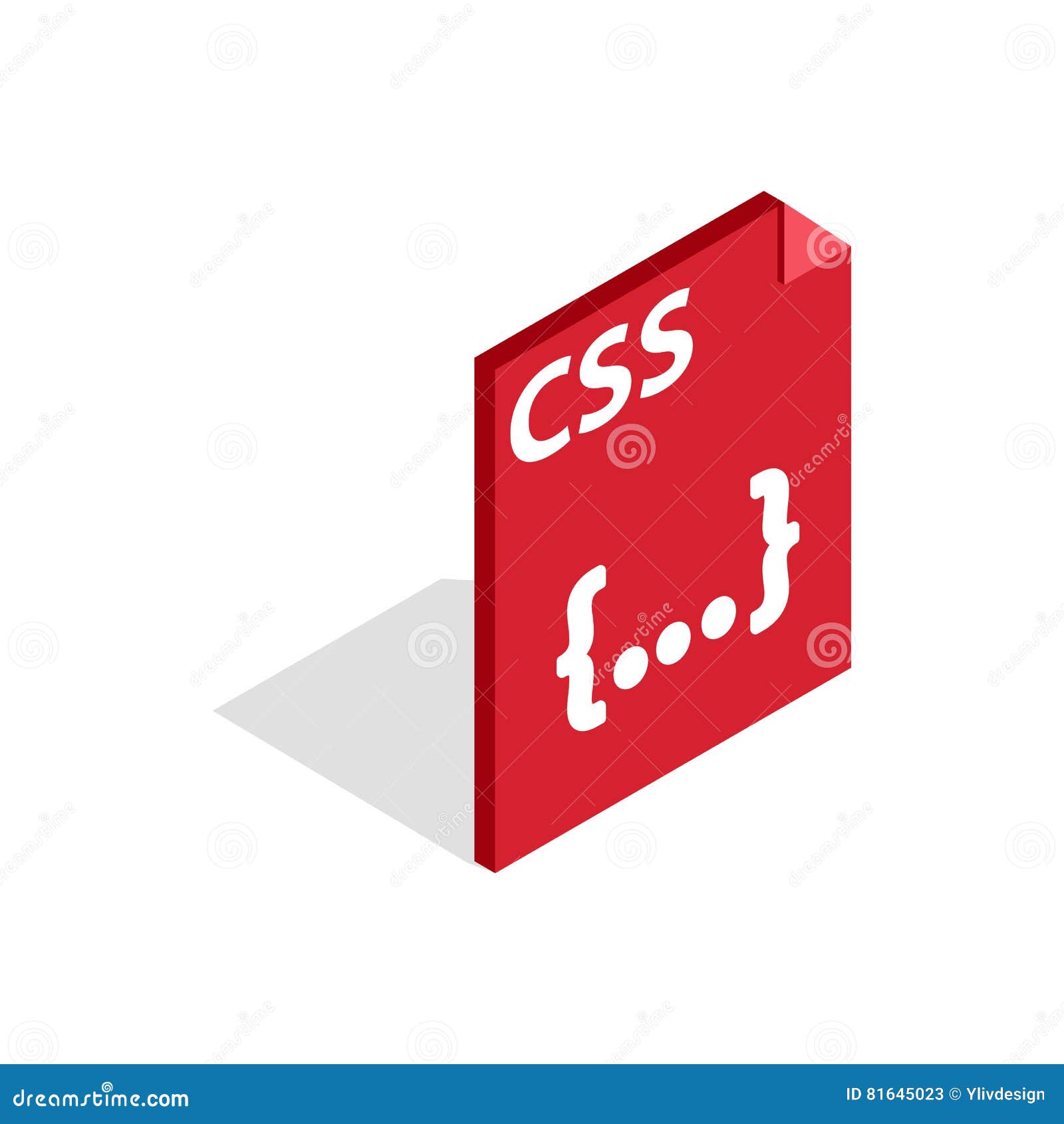 CSS File Extension Icon, Isometric 3d Style Stock Vector - Illustration ...