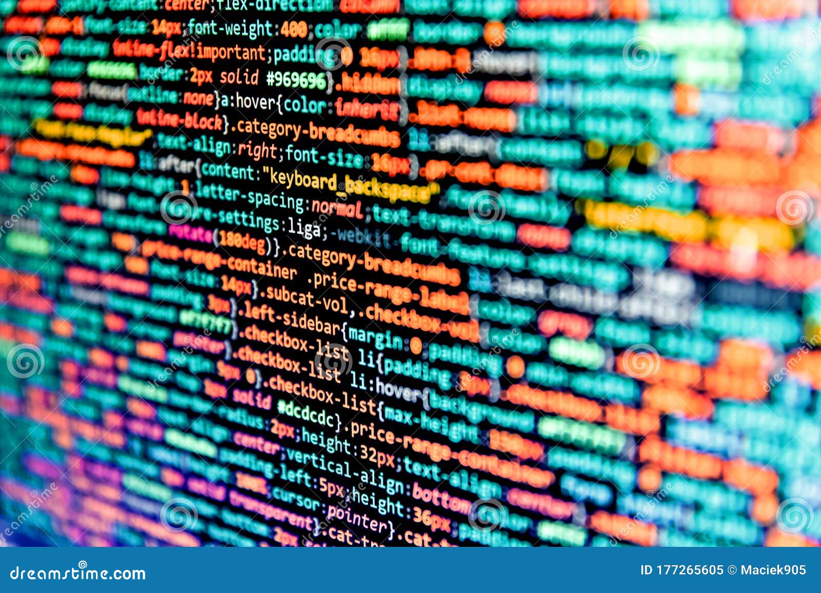CSS HTML, PHP De Code De Programme De Site. Ensemble Créatif De Gros Plan Des Js Html5 Sur Le ...