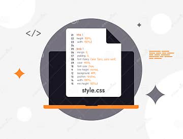 CSS Icon. Cascading Style Sheet Vector, Web Design Symbol, Coding Graphic, Website Development ...