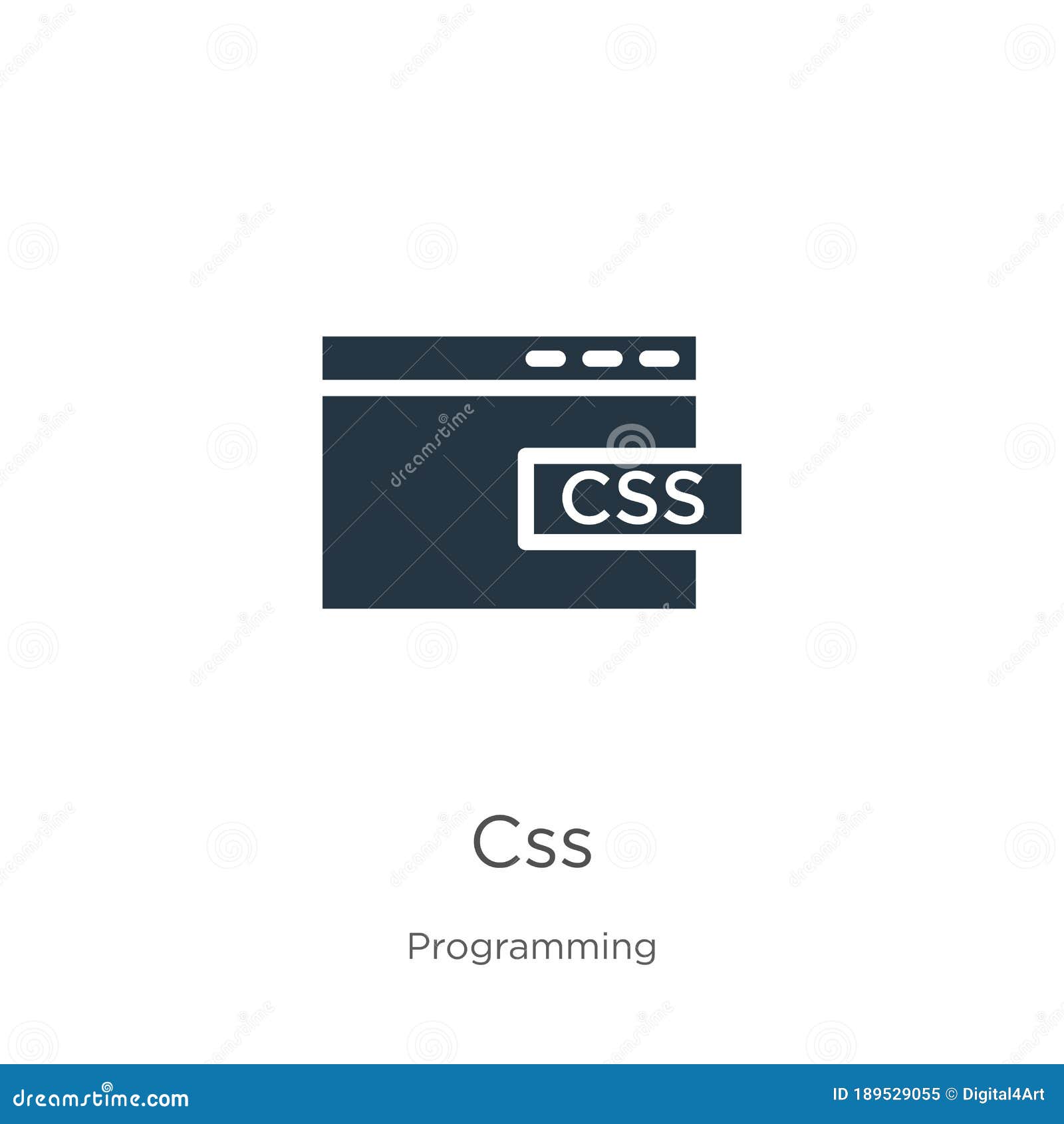 Css Icon Vector Trendy Flat Css Icon From Programming Collection Isolated On White Background