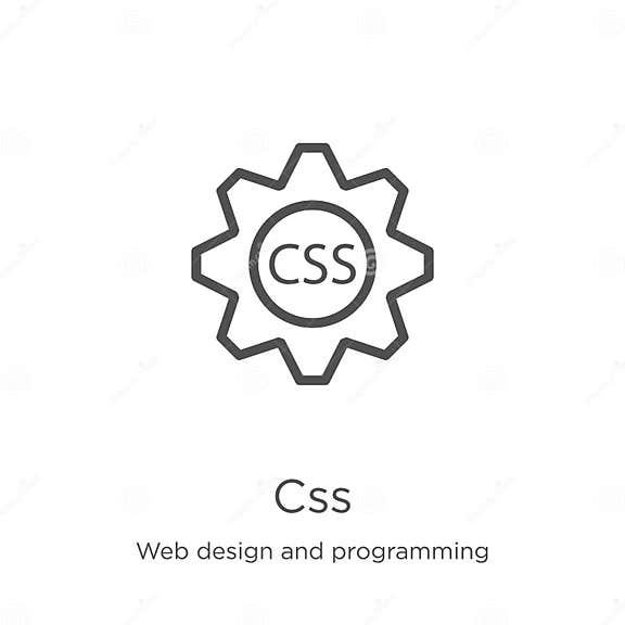 Css Icon Vector From Web Design And Programming Collection Thin Line 