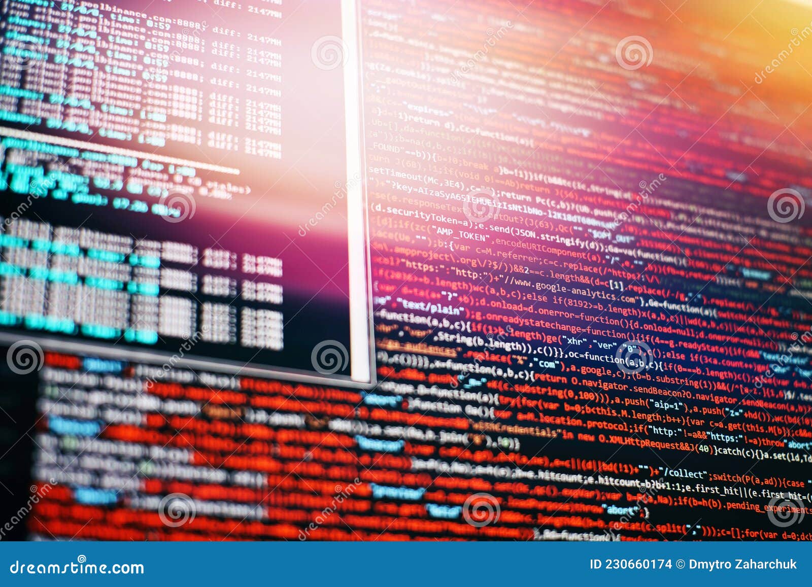 Css Javascript And Html Usage Monitor Closeup Of Function Source Code Abstract It Technology 1835