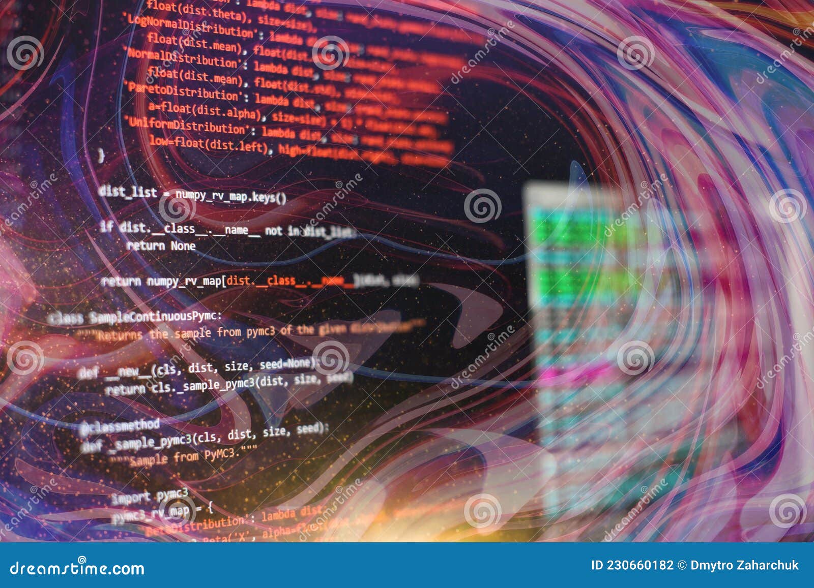 Css Javascript And Html Usage Monitor Closeup Of Function Source Code Abstract It Technology