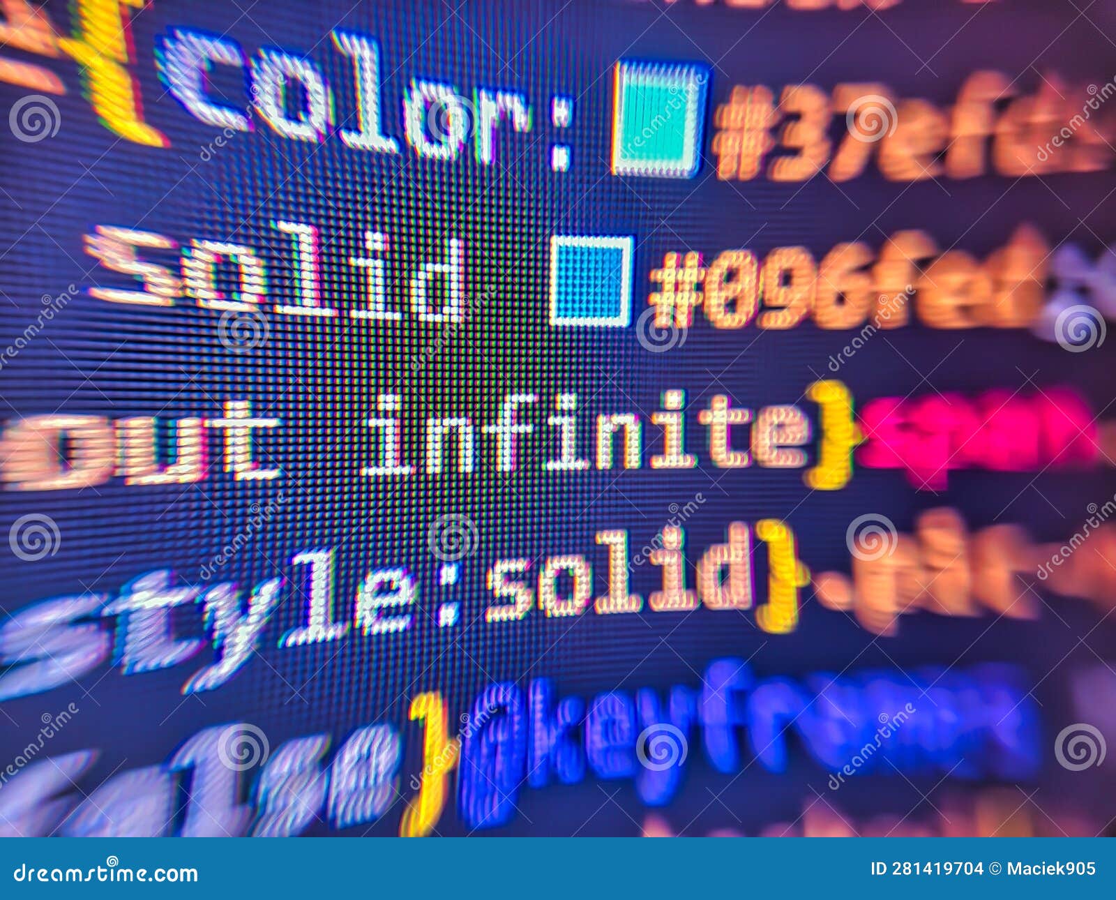 Css Javascript And Html Usage Web Design Business Working Time It Coding On Monitor Screen