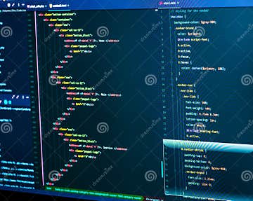 CSS Stylesheet Code. Splitting of Html and Css in Editor. Web or ...
