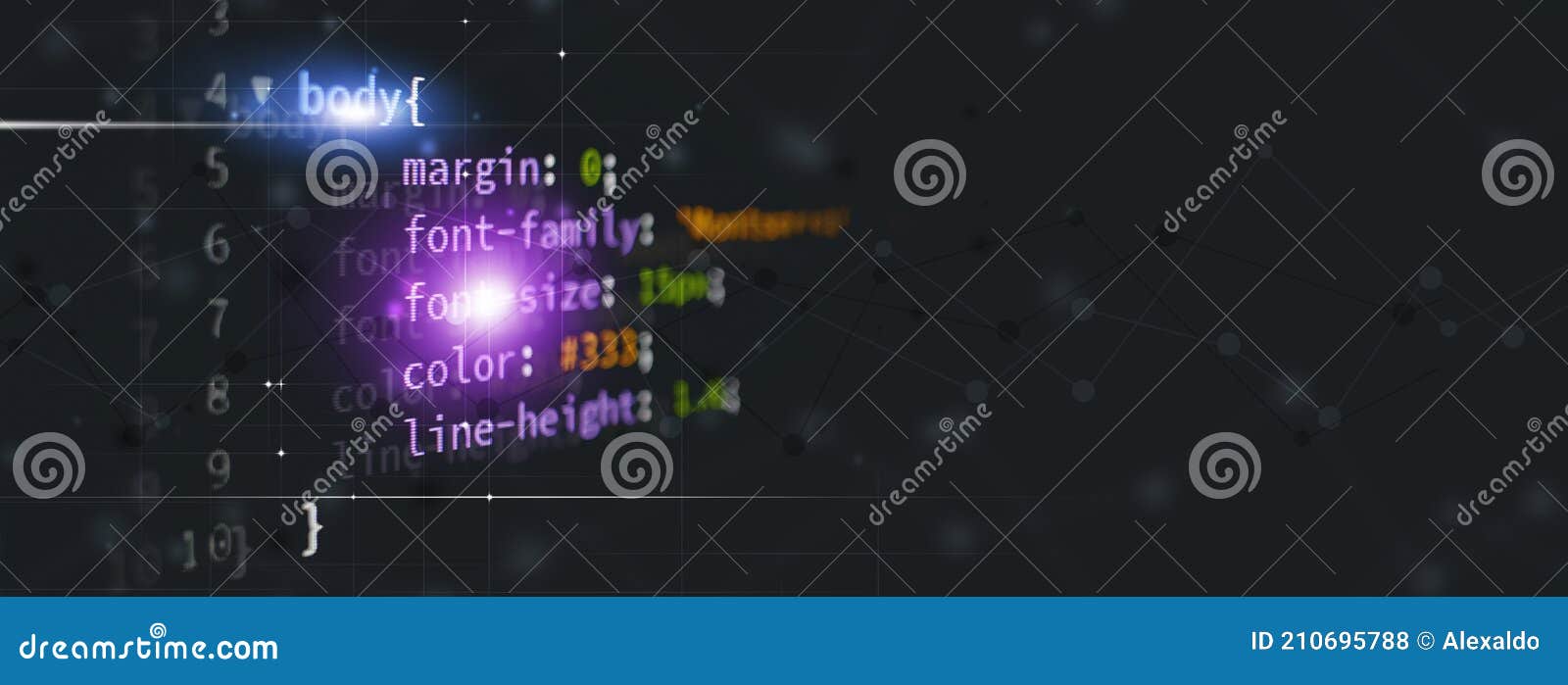 Css web coding banner stock photo. Image of code, program - 210695788