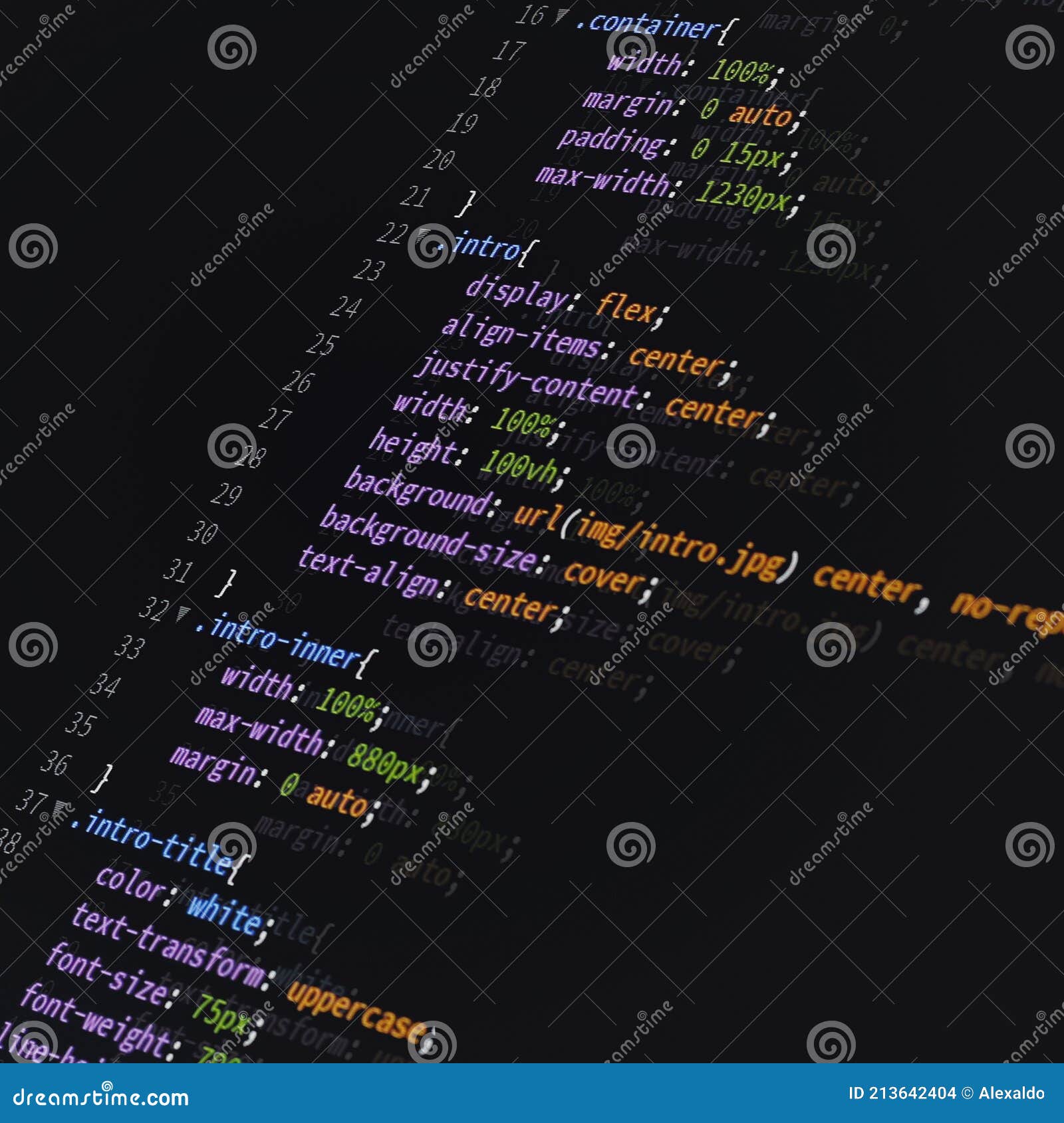 Css Web Coding Language Background Stock Illustration - Illustration of ...
