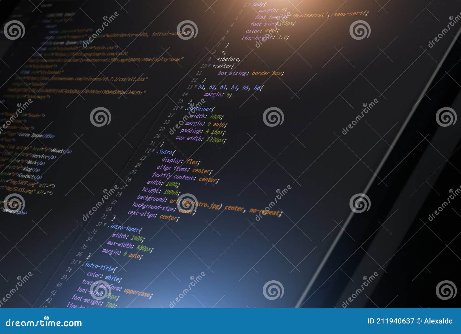 Css Web Desarrollar Fondo De Medios Mixtos Imagen de archivo - Imagen de servidor, programa ...