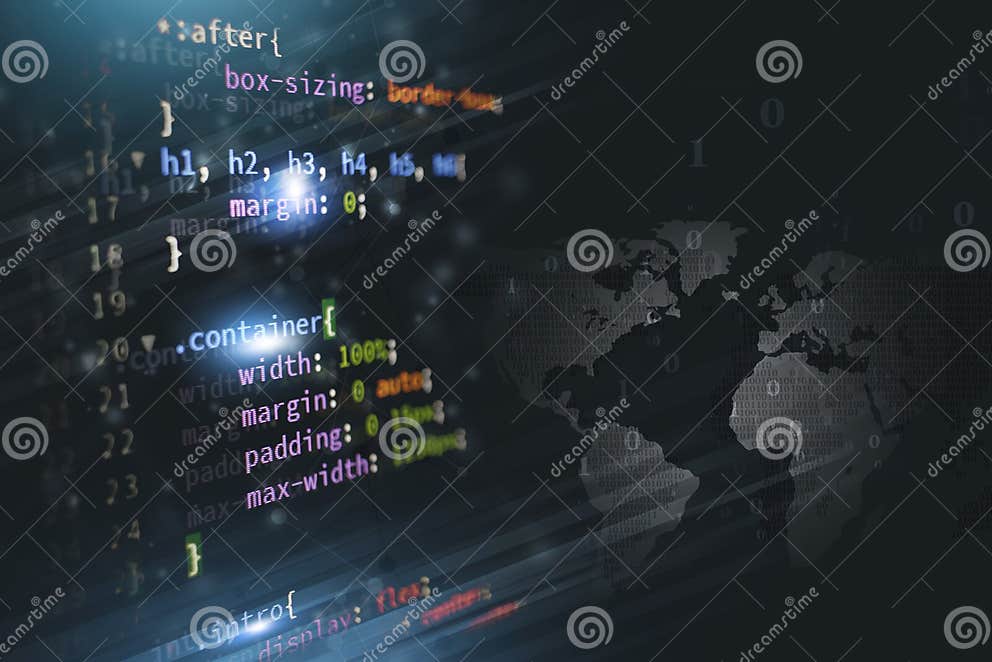 Css Web Desarrollar Fondo Digital Imagen de archivo - Imagen de ...