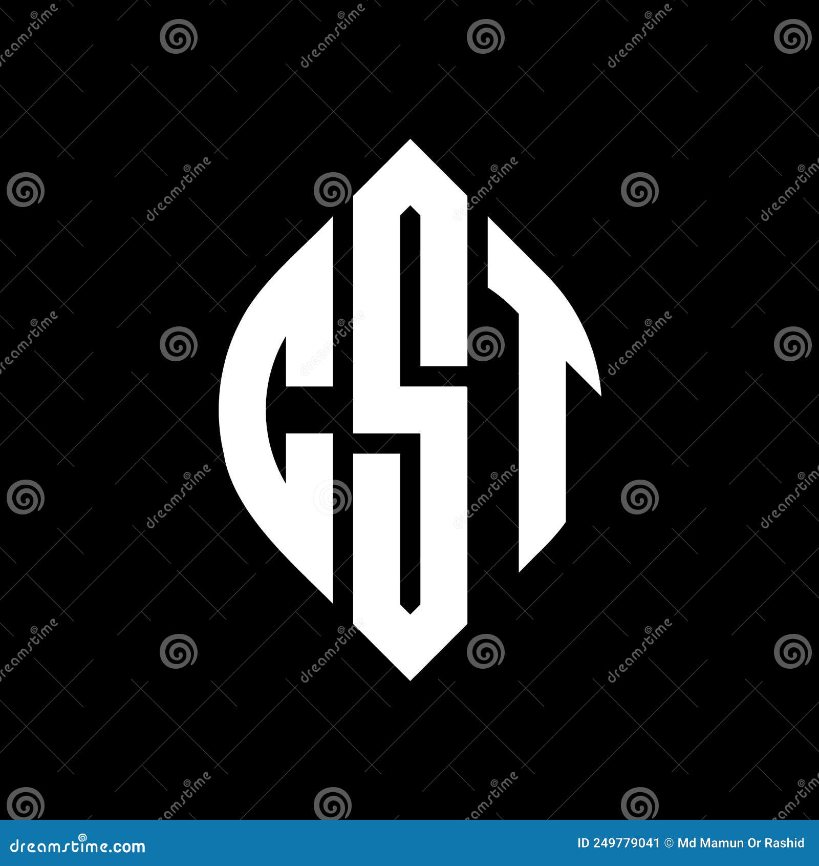 CST Circle Letter Logo Design with Circle and Ellipse Shape. CST ...