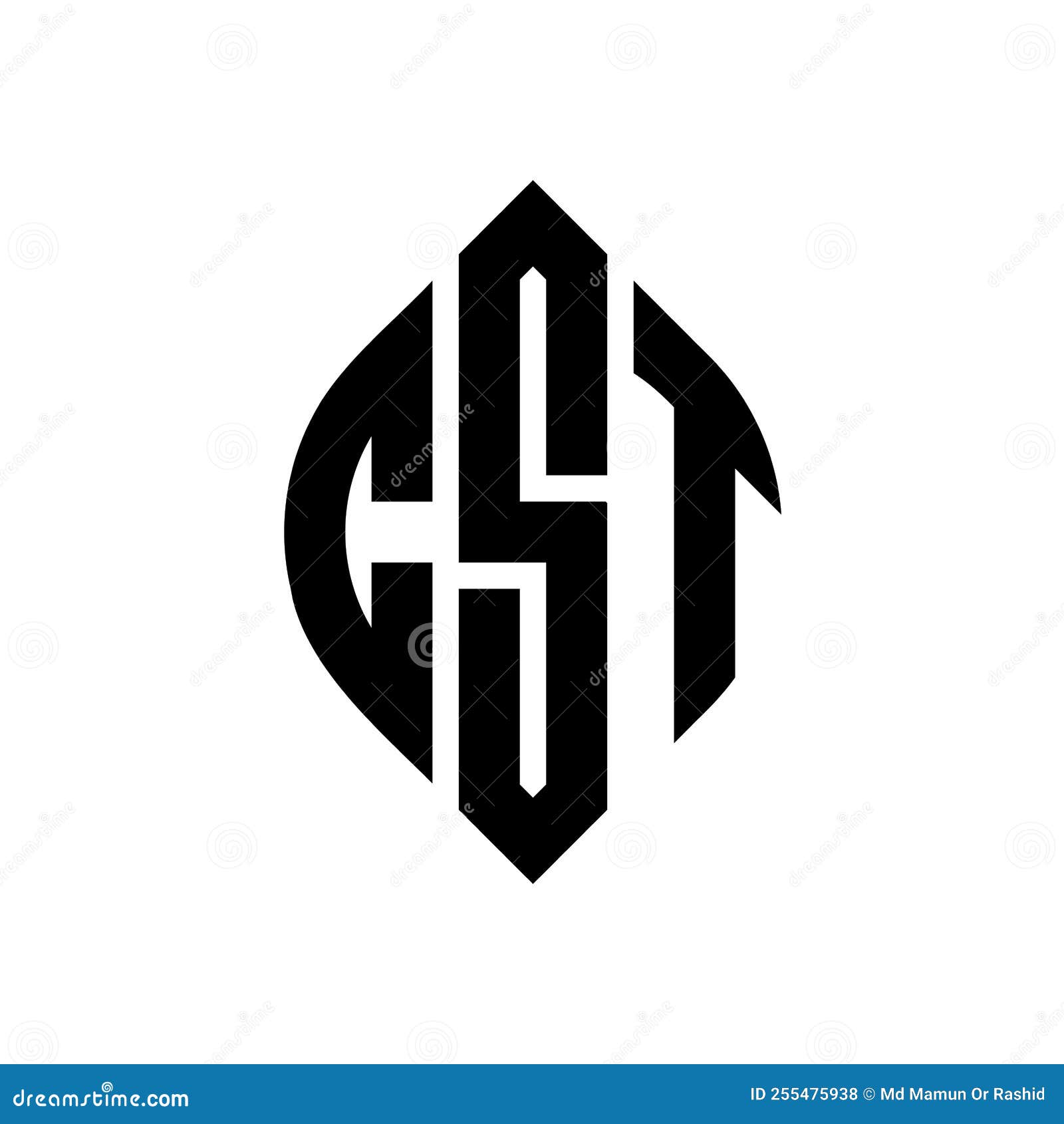 CST Circle Letter Logo Design with Circle and Ellipse Shape. CST ...