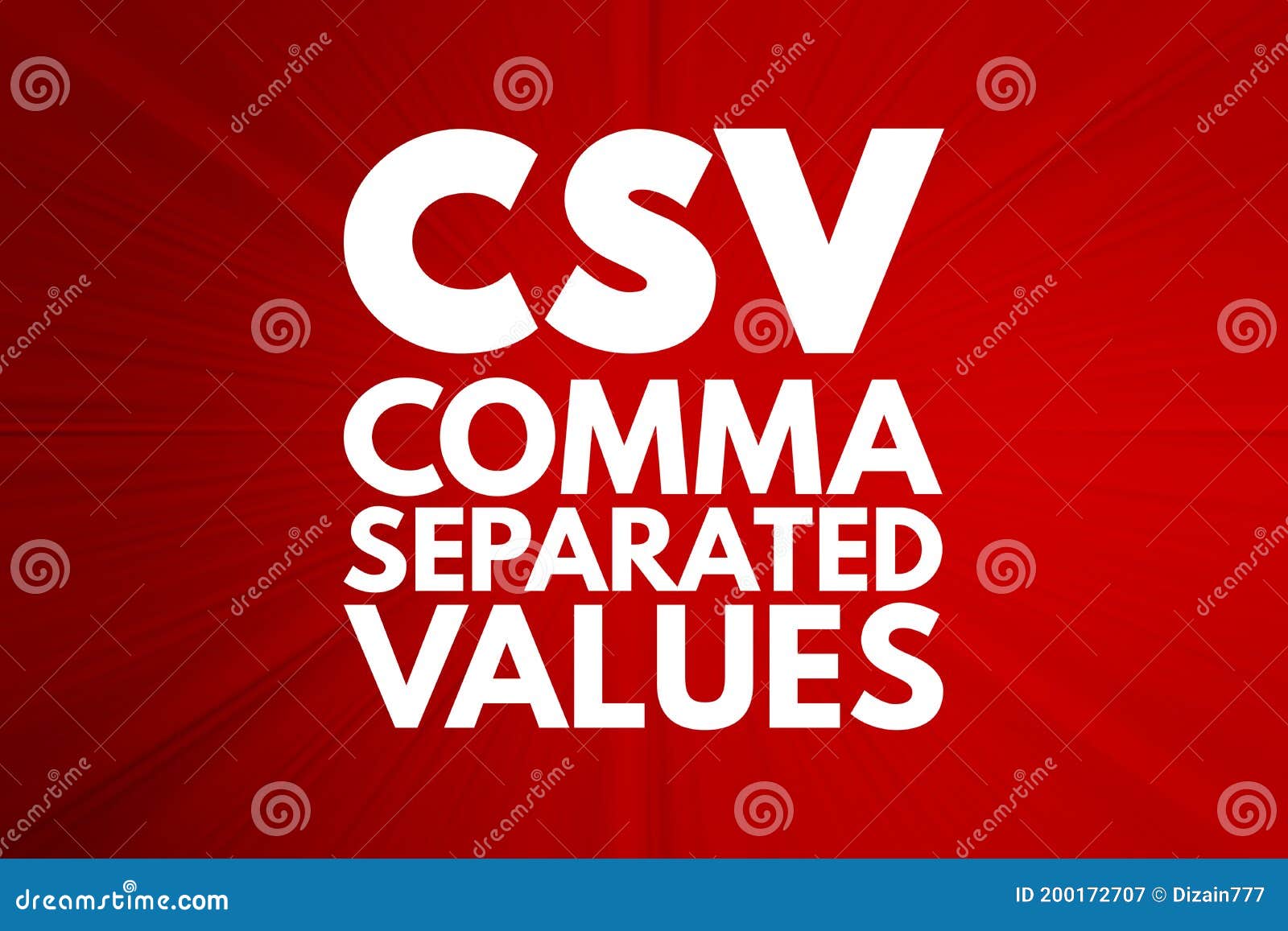 CSV - Comma Separated Values Acronym, Technology Concept Background ... CSV - Comma Separated Values Acronym, Technology Concept Background ...