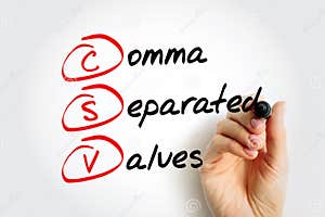 CSV Comma Separated Values Is A Delimited Text File That Uses A Comma To Separate Values 