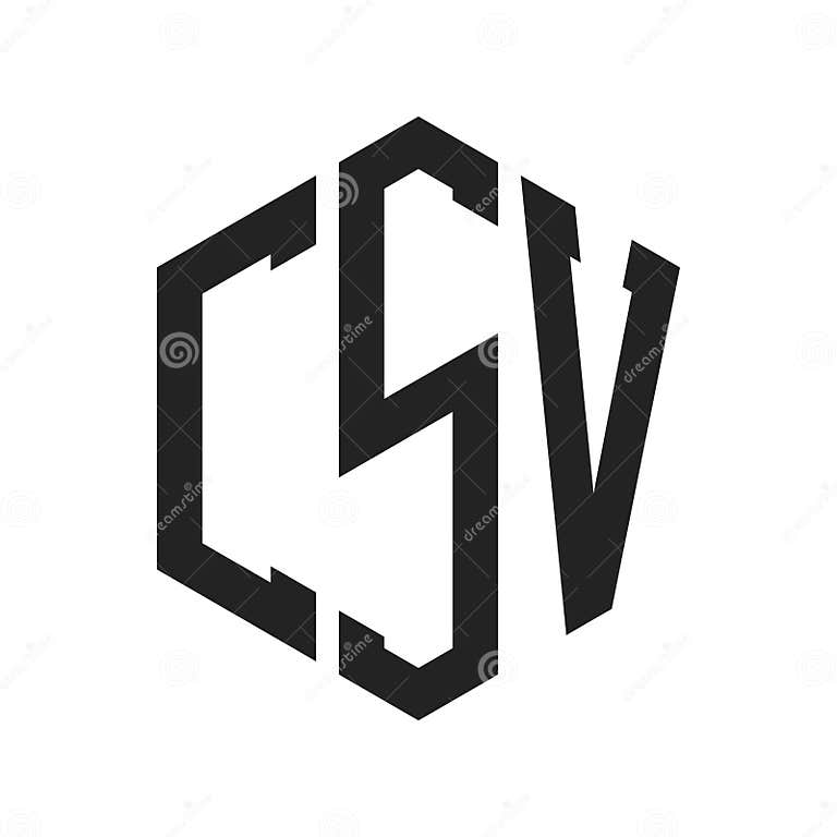 CSV Logo Design. Initial Letter CSV Monogram Logo Using Hexagon Shape ...