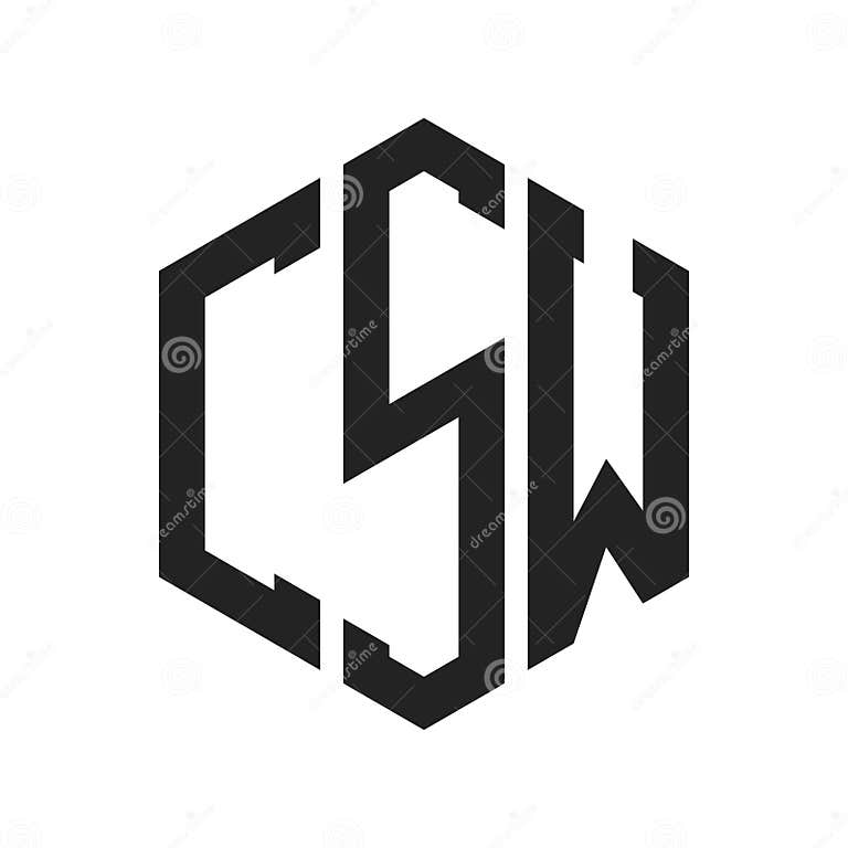 CSW Logo Design. Initial Letter CSW Monogram Logo Using Hexagon Shape ...