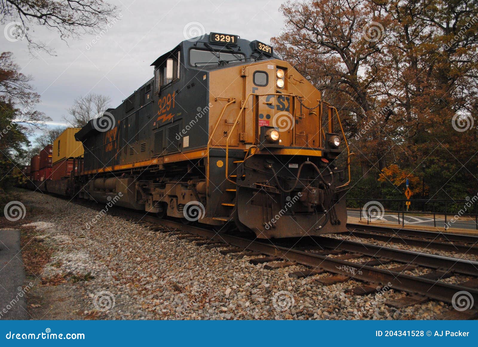 Csx Double Stack Intermodal Editorial Stock Photo - Image of intermodal ...
