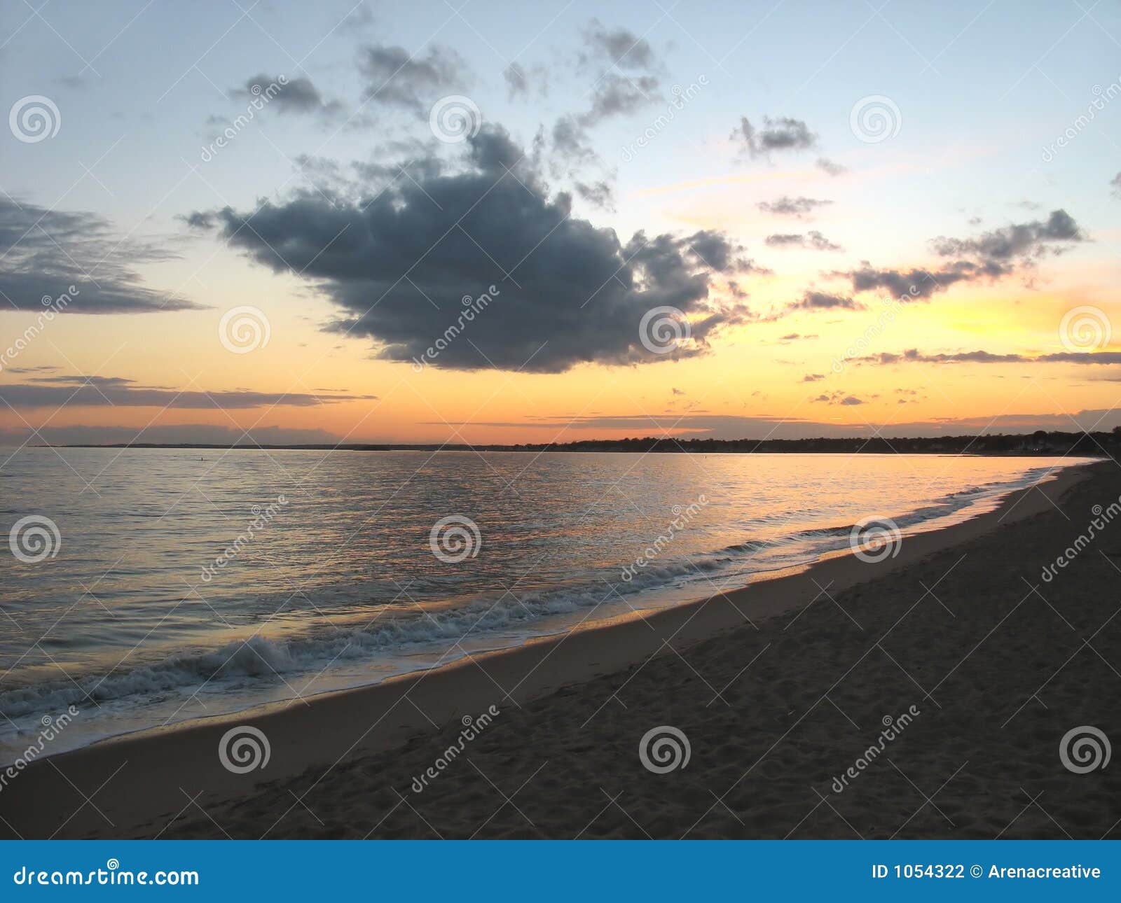 Ct beach sunset stock photo. Image of state, surf, sunset - 1054322