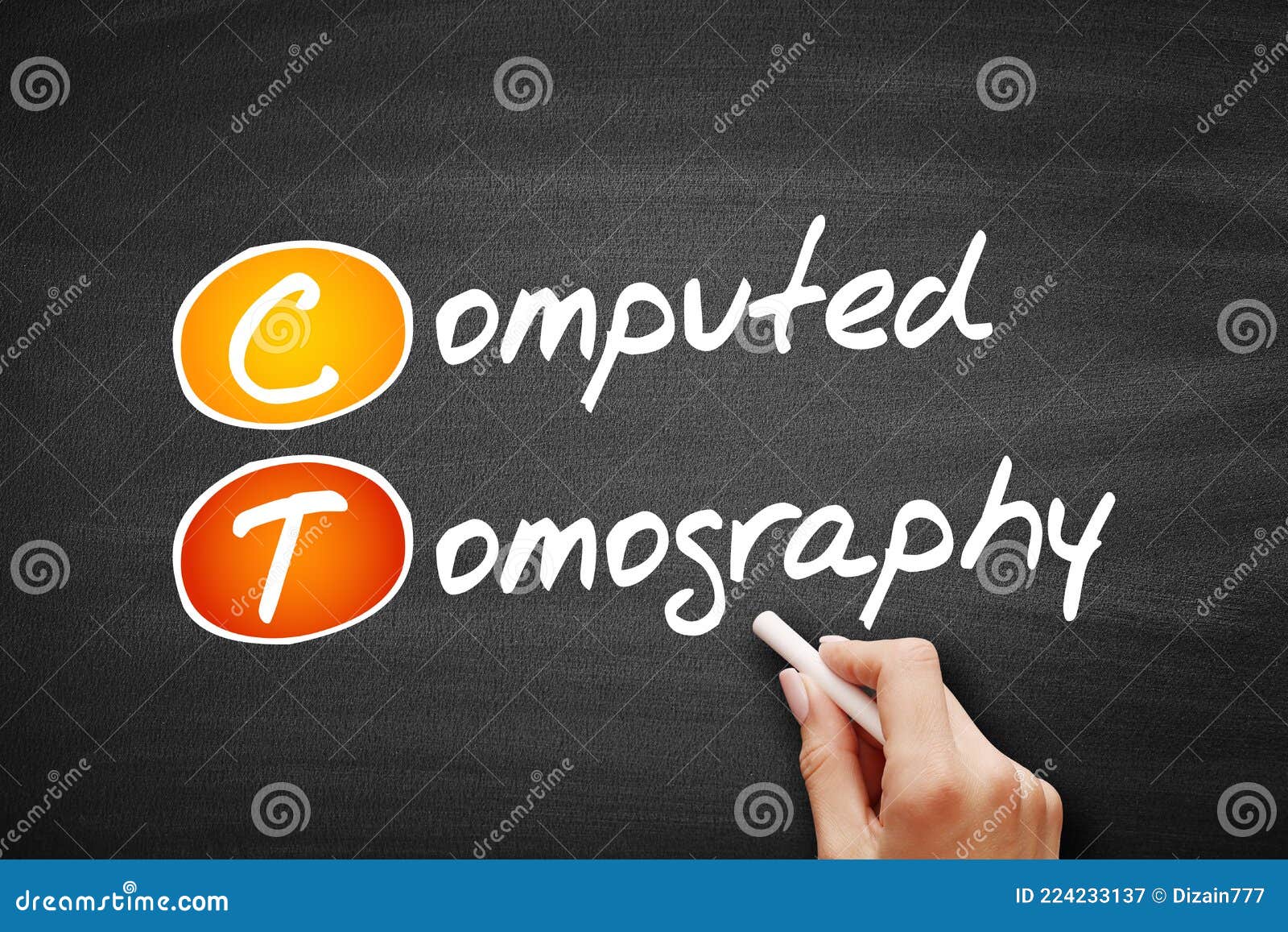 CT - Computed Tomography Acronym, Concept Background Stock Image ...