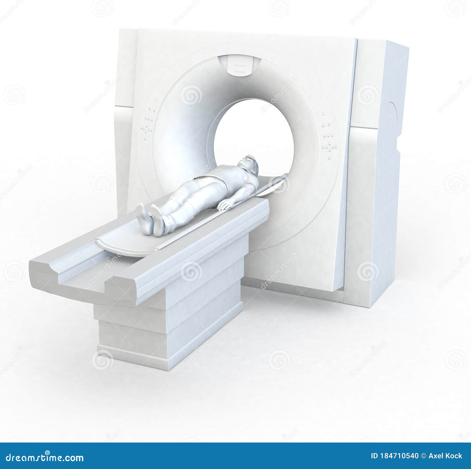 CT, Computer Tomography, CT Scan, Medically 3D Illustration on White ...