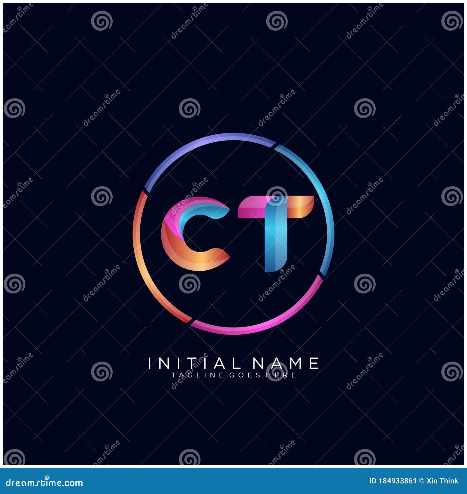 CT Letter Logo Icon Design Template Elements Stock Vector ...