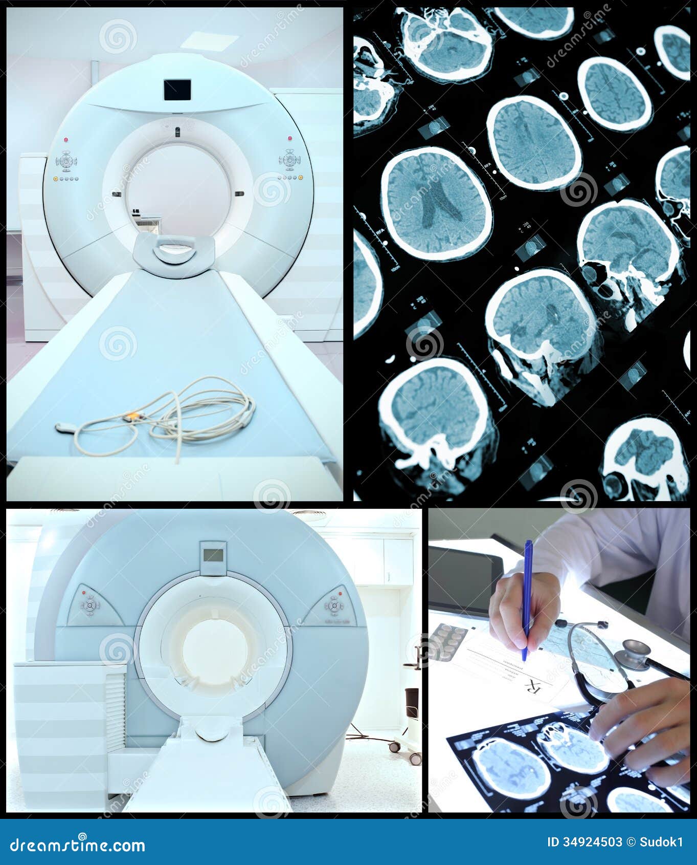 CT Machine and the Scan Result. Stock Image - Image of multiple, write ...