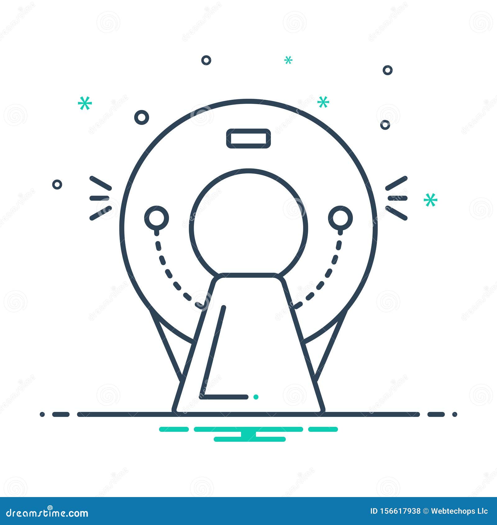 Black Mix Icon for Ct Scan, Radiologist and Oncology Stock Vector ...