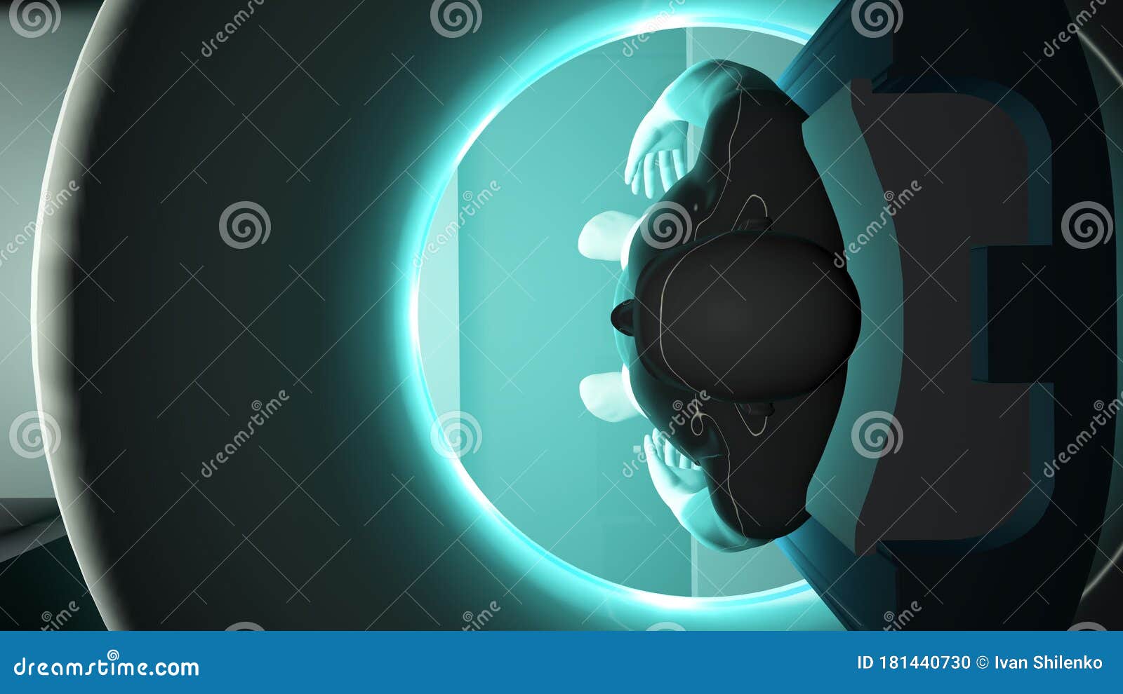 CT Scan. 3D Render of the Clinic with Computed Tomography Stock Footage ...