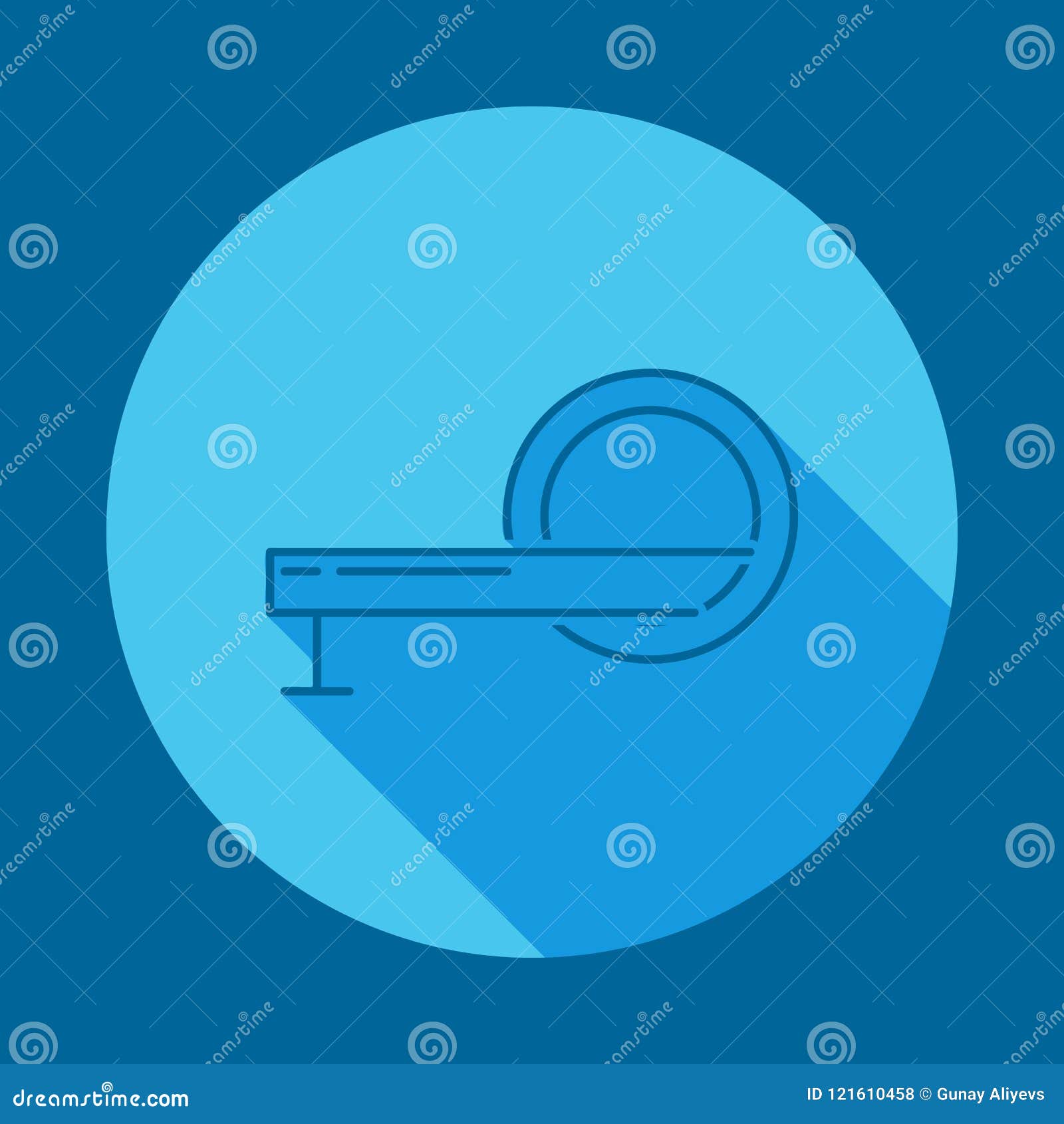 Ct Scan Flat Long Shadow Icon Element Of Medicine Icon For Mobile Concept And Web Apps Stock