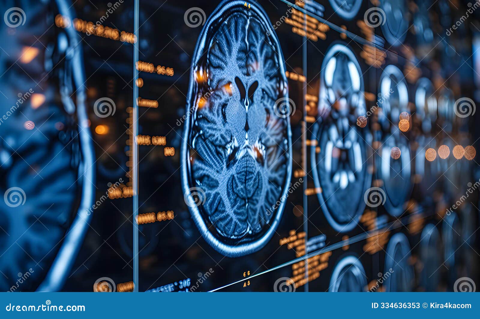 CT scan of the human brain stock image. Image of clinical - 334636353