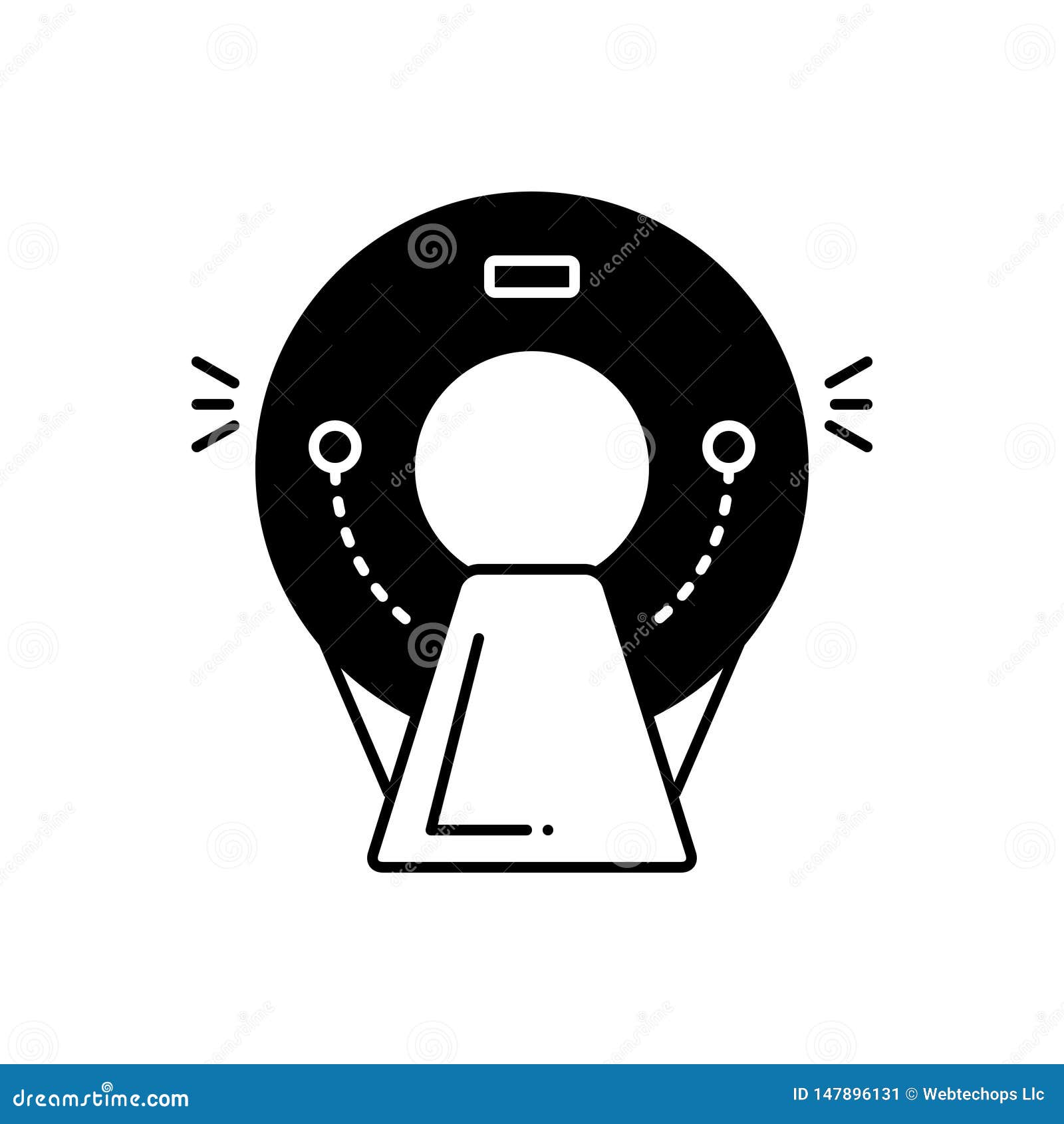 Black Solid Icon for Ct Scan, Radiologist and Medical Stock Vector ...