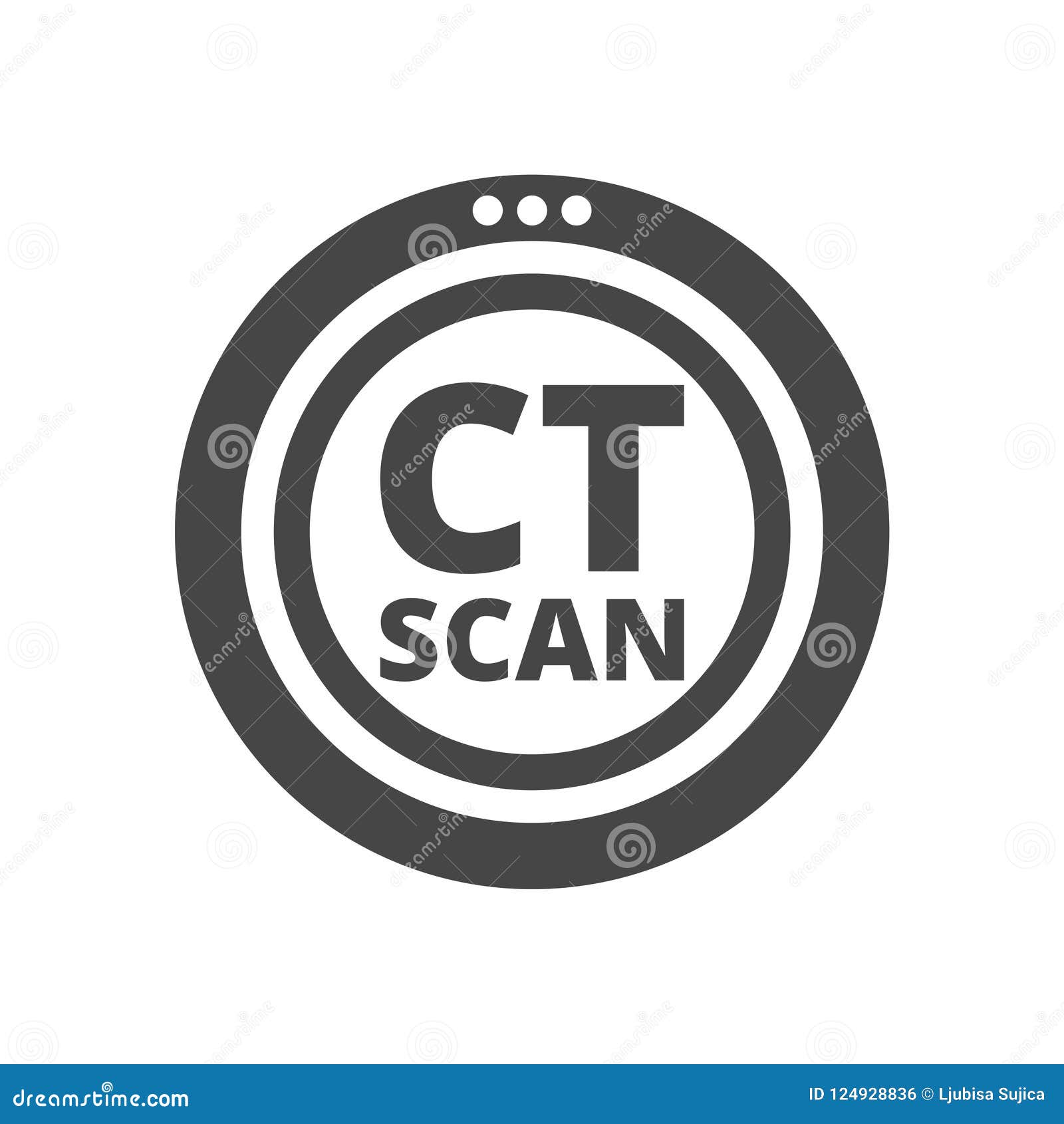 CT scan icon, CT scanner stock vector. Illustration of hospital - 124928836
