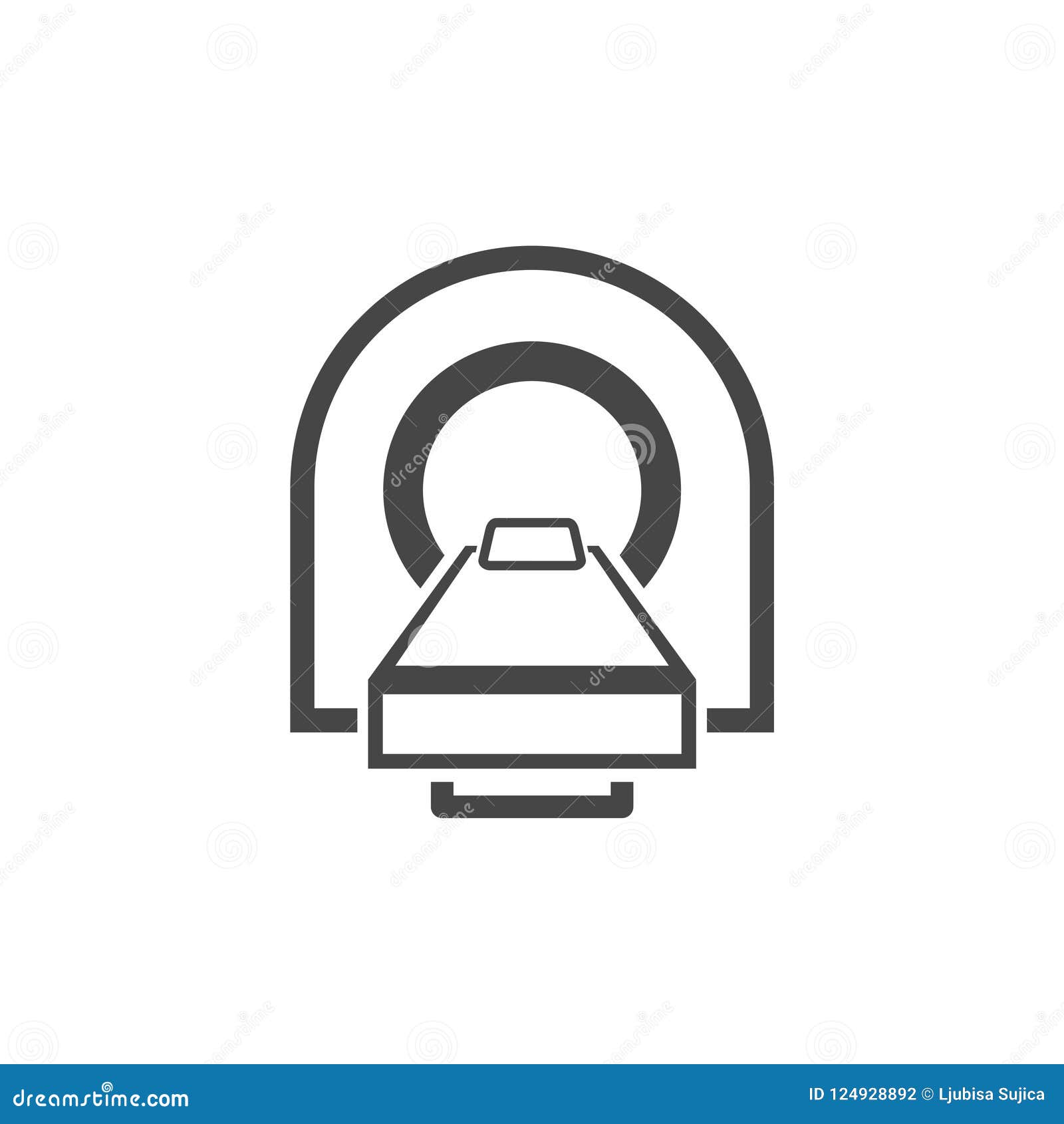 CT scan icon, CT scanner stock vector. Illustration of isolated - 124928892