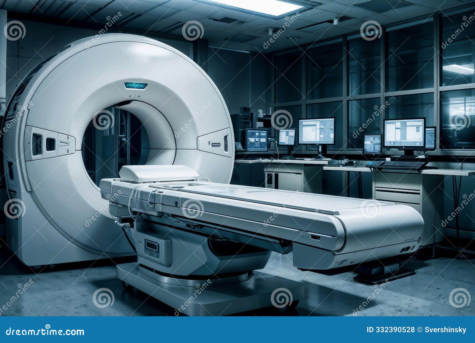 Ct Scan Machine in Hospital. Interior of Empty CT Scan Room Stock Photo ...
