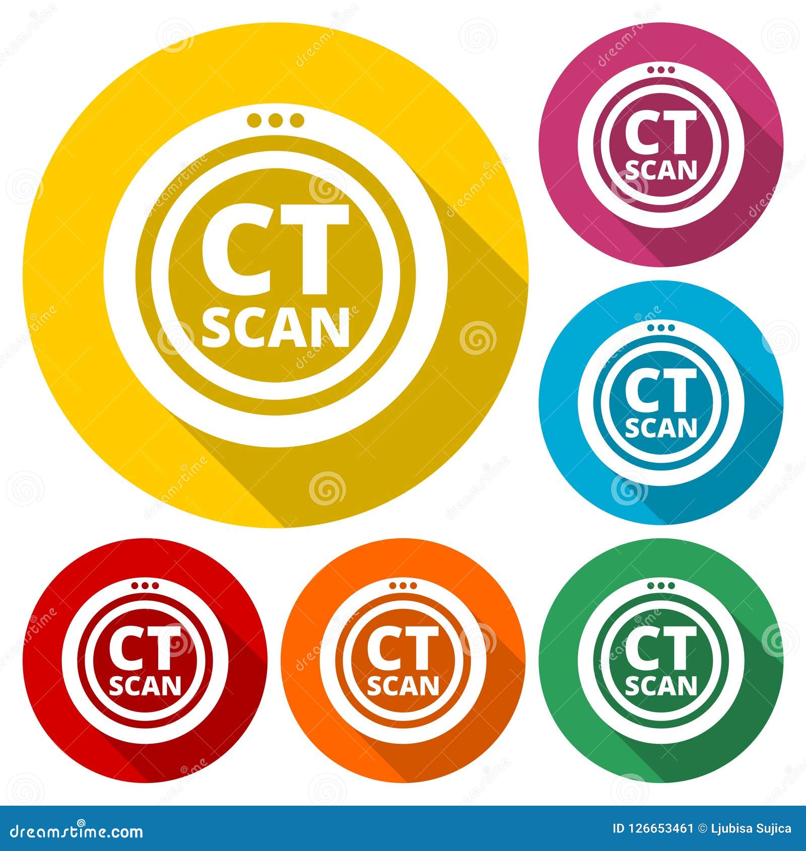 CT Scan sign stock vector. Illustration of radiology - 126653461