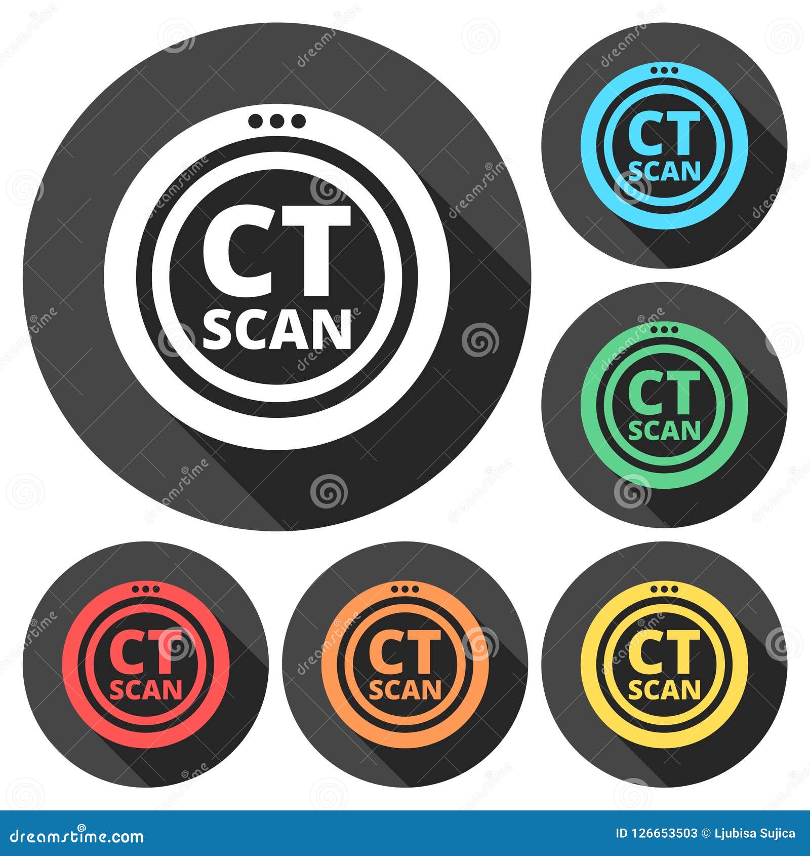 CT Scan sign stock vector. Illustration of patient, medical - 126653503