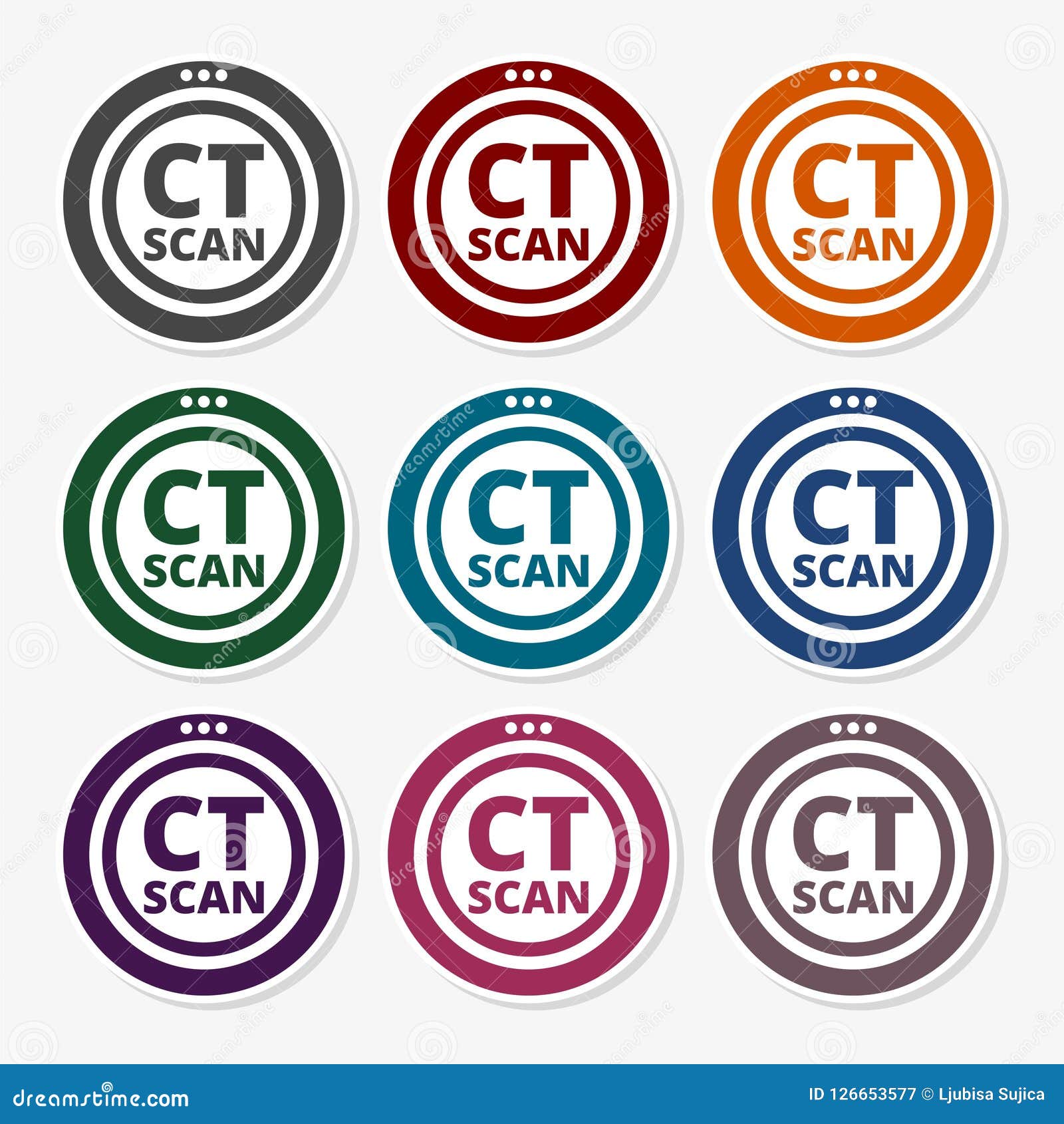 CT Scan sign stock vector. Illustration of pictogram - 126653577