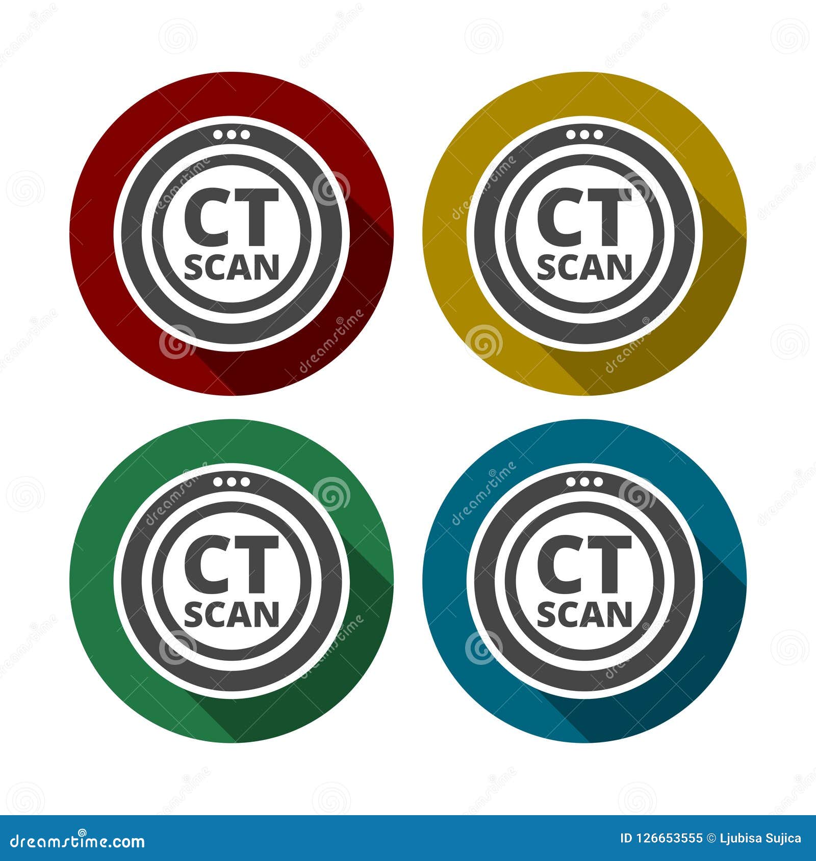 CT Scan sign stock vector. Illustration of electronics - 126653555