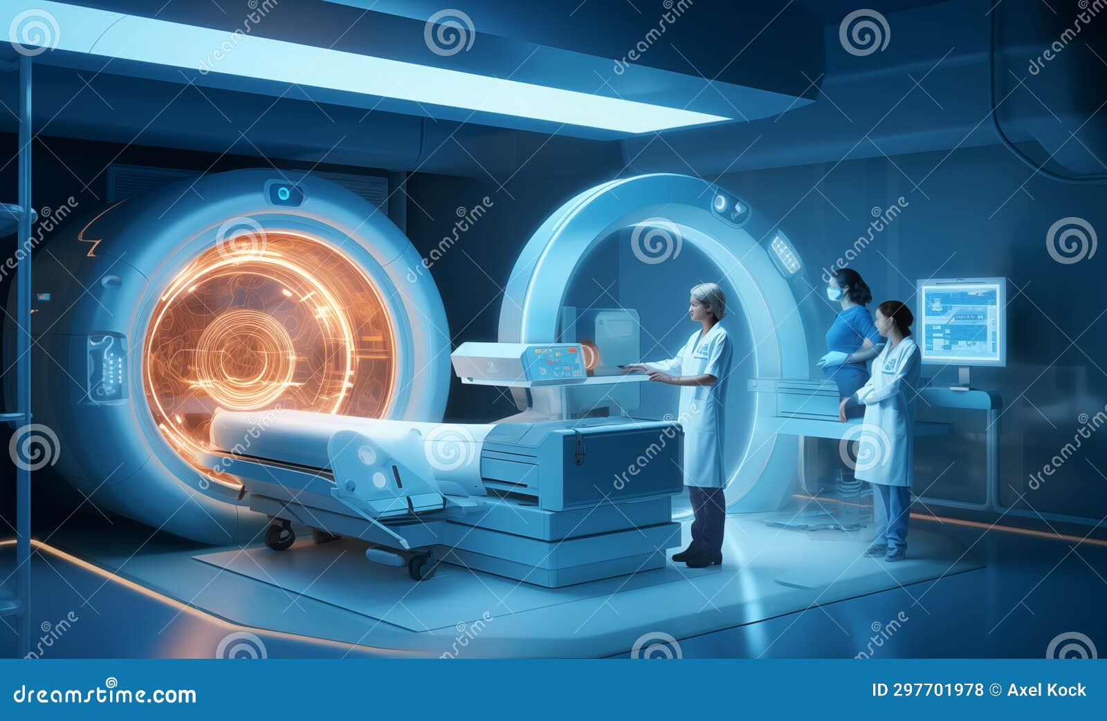 Futuristic CT Scanner or Computed Tomography Scanner, Illustration ...