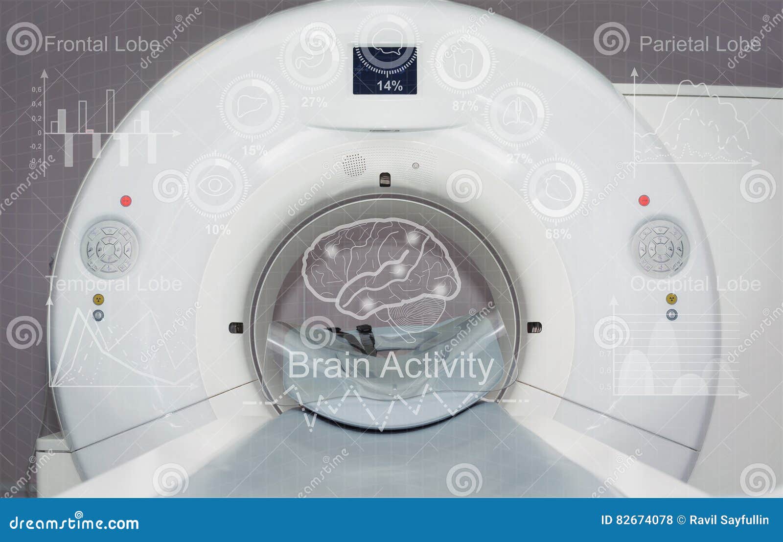 CT Scanner in Laboratory with Display Controls Stock Photo - Image of ...