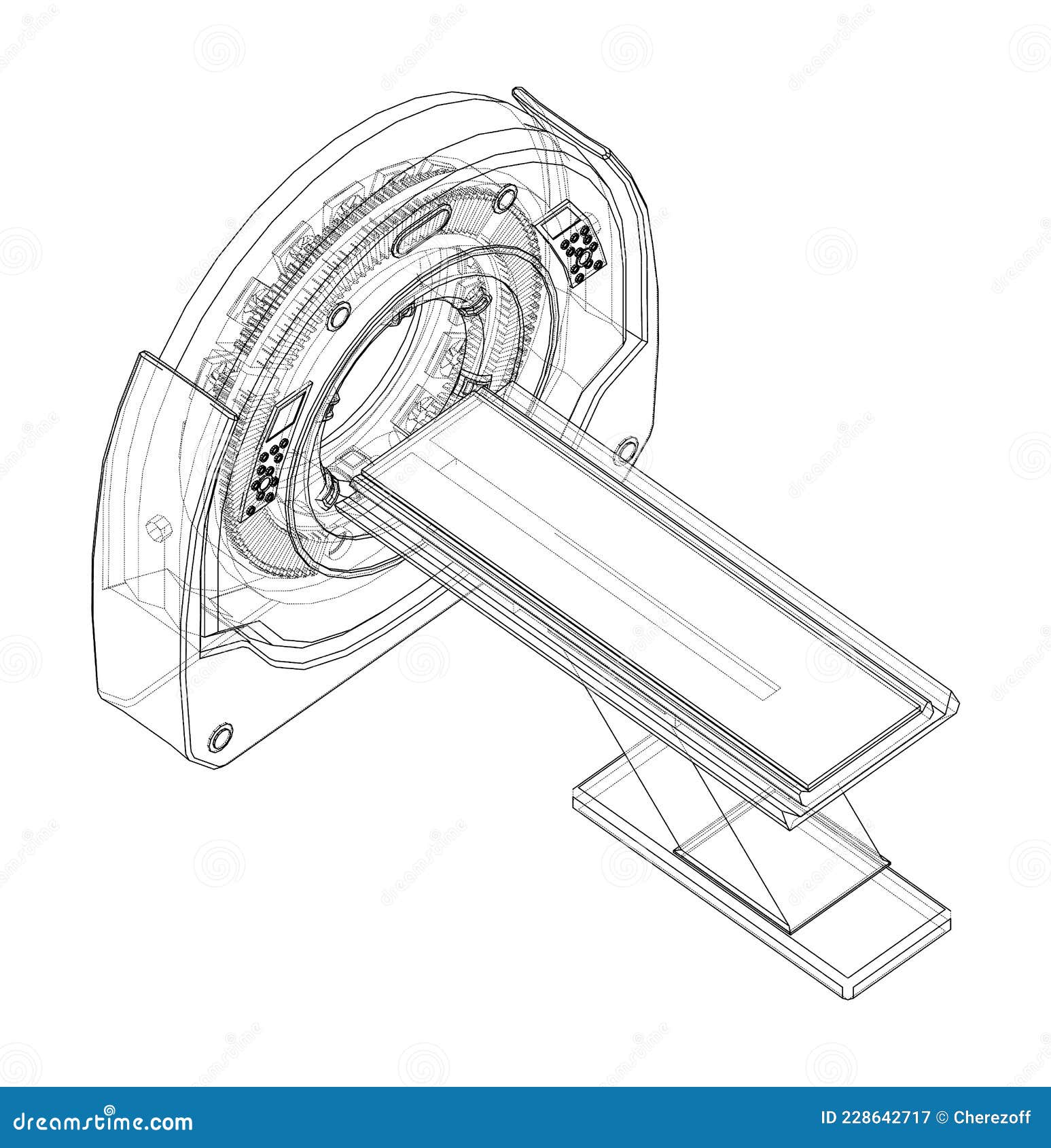 CT Scanner, MRI Machine. Vector Stock Vector - Illustration of scan ...
