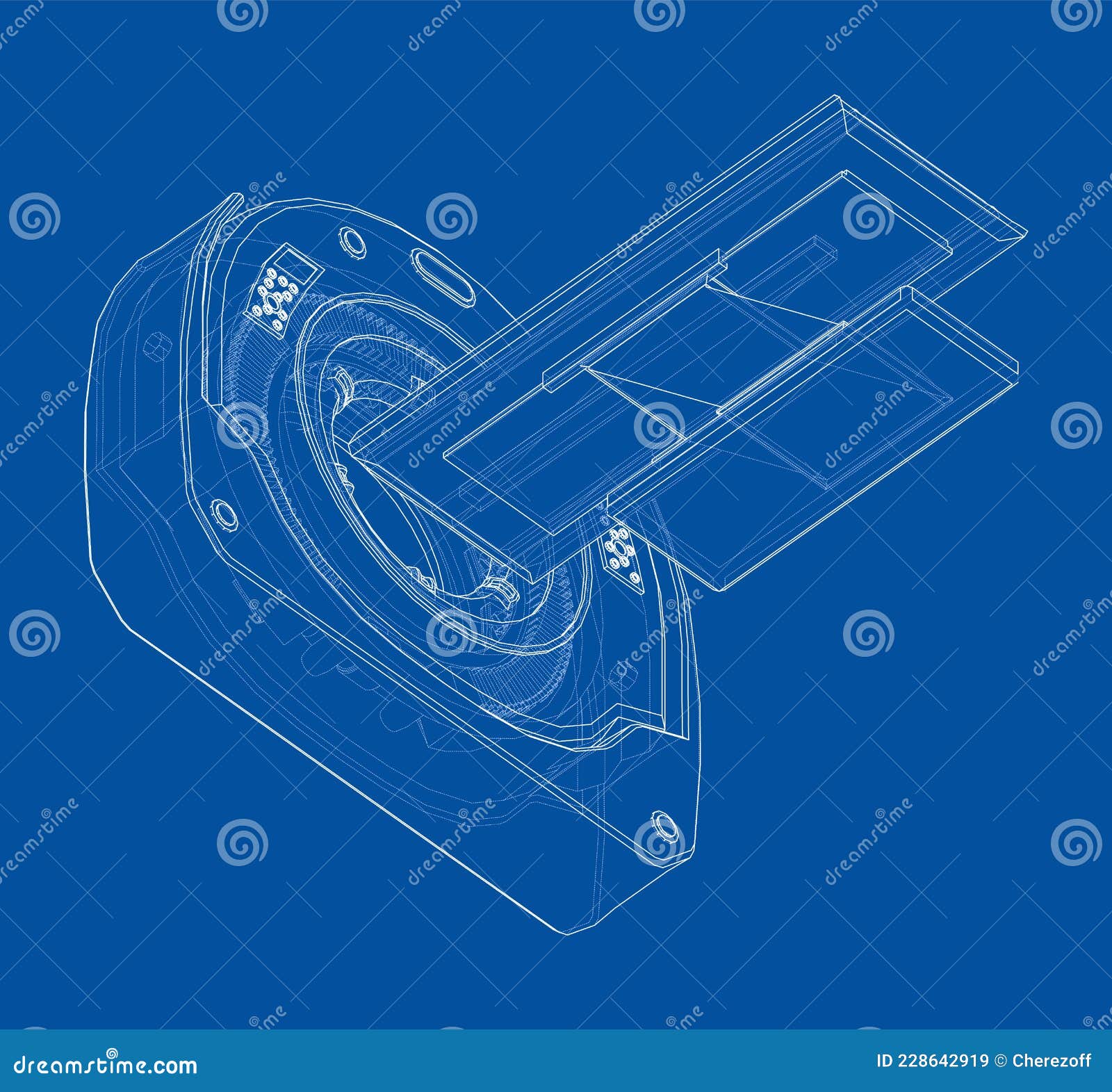CT Scanner, MRI Machine. Vector Stock Vector - Illustration of medical ...