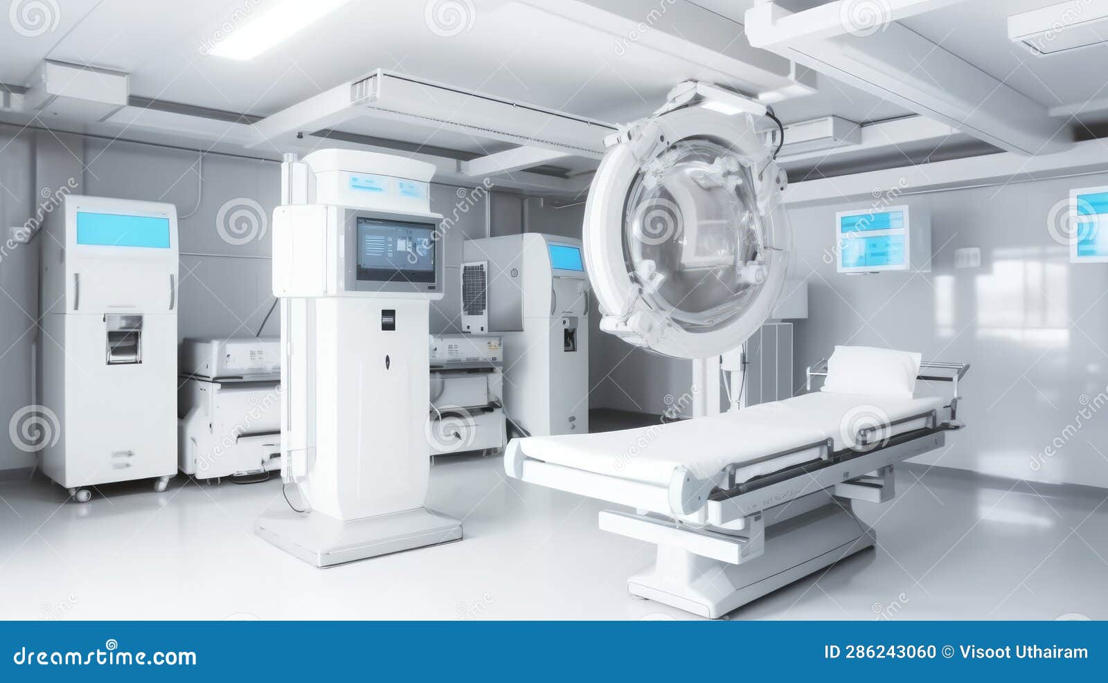 CT Scanner Room, Modern X-ray Machine and Computerized Axial Tomography ...
