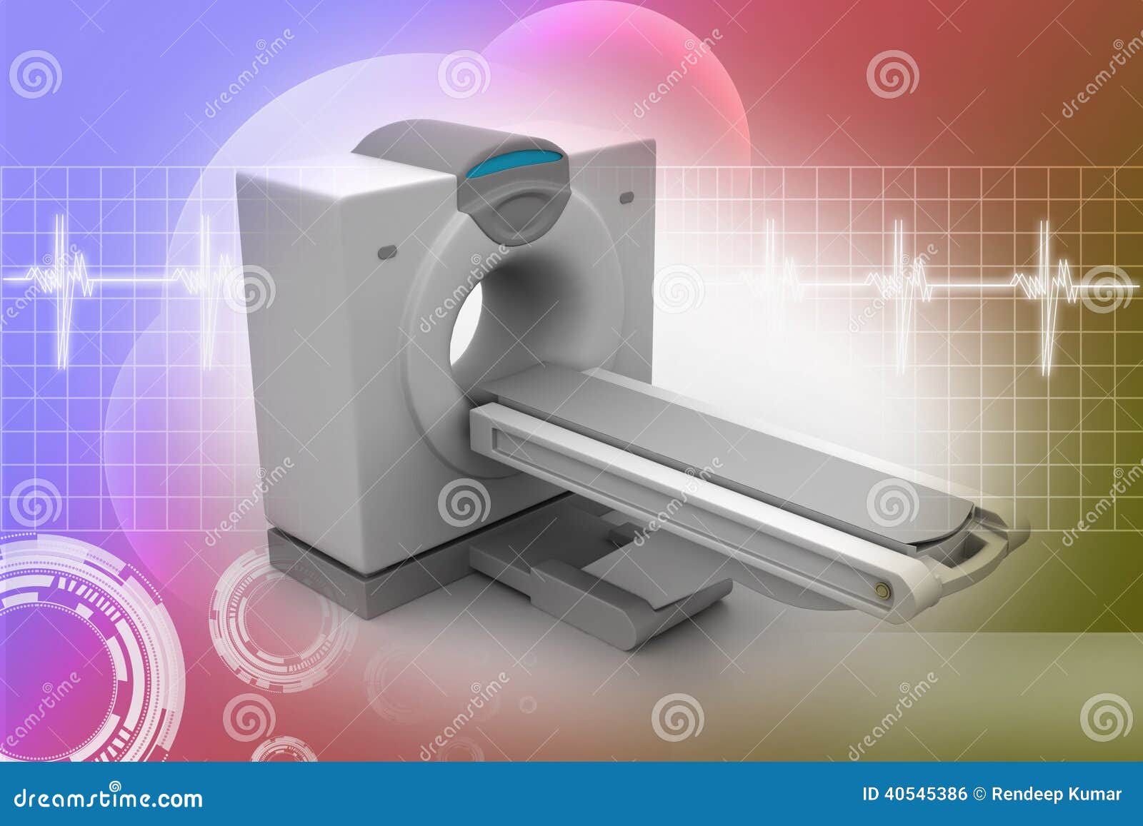CT Scanner Tomography On White Background. Isolated 3d Illustration ...