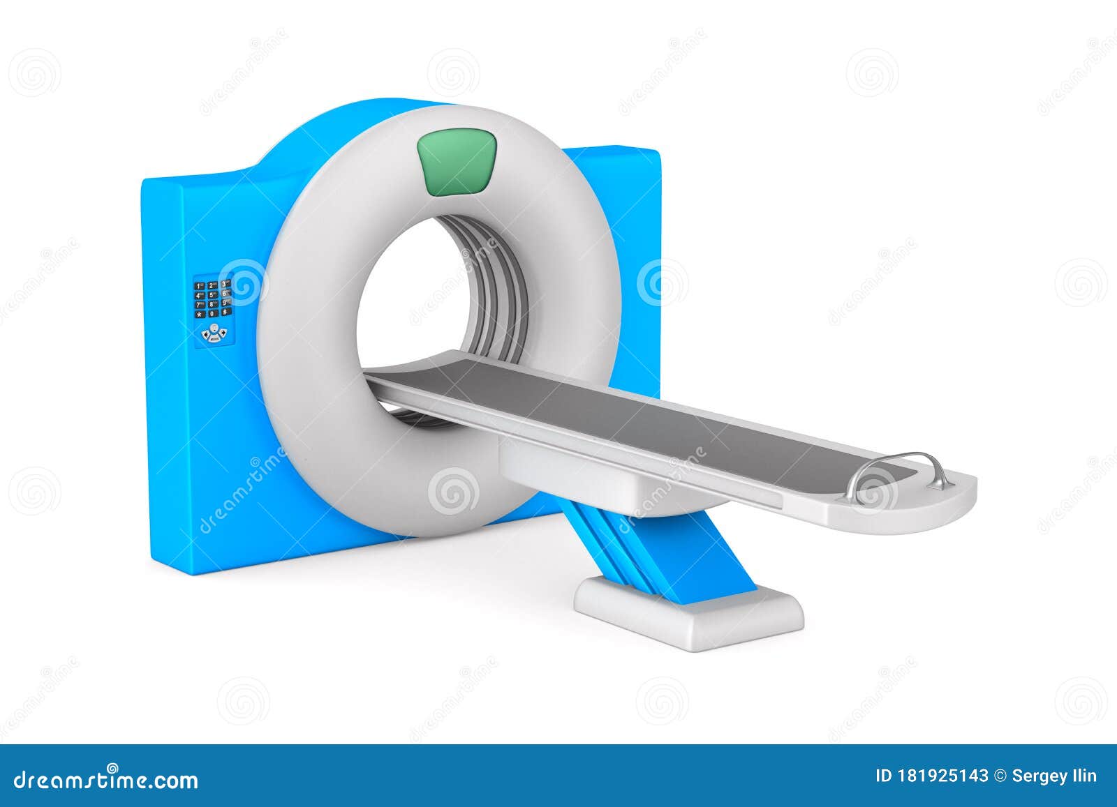 CT Scanner Tomography On White Background. Isolated 3d Illustration ...