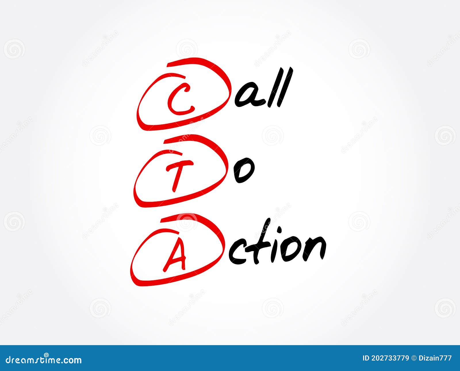 CTA - Call To Action Acronym, Business Concept Background Stock ...