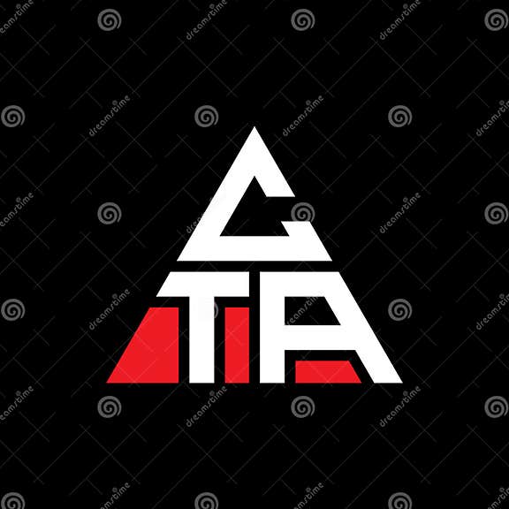 CTA Triangle Letter Logo Design with Triangle Shape. CTA Triangle Logo ...