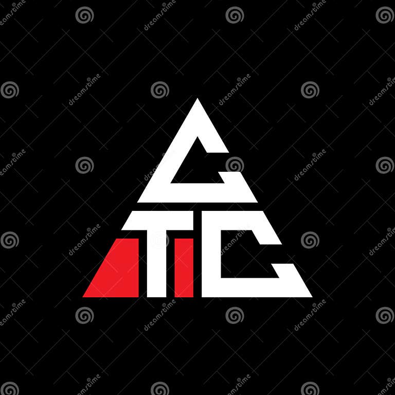 CTC Triangle Letter Logo Design with Triangle Shape. CTC Triangle Logo ...