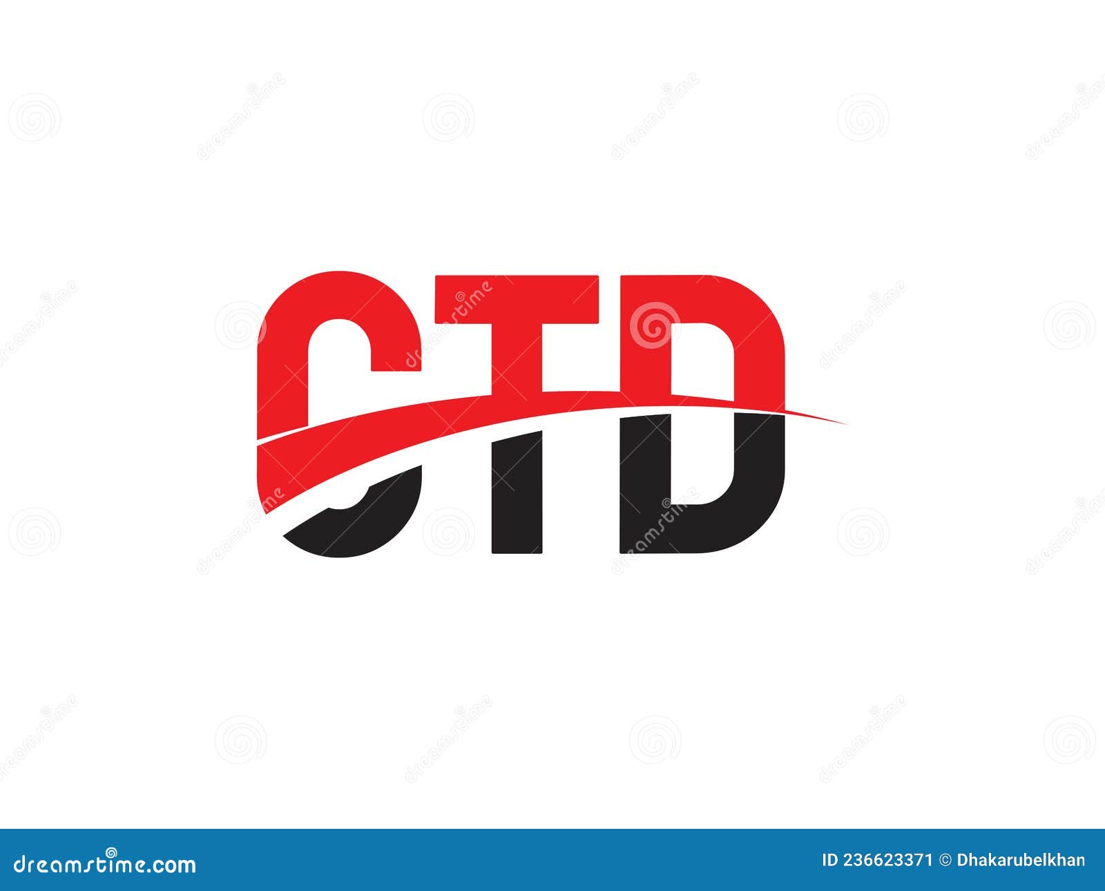 CTD Letter Initial Logo Design Vector Illustration Stock Vector ...