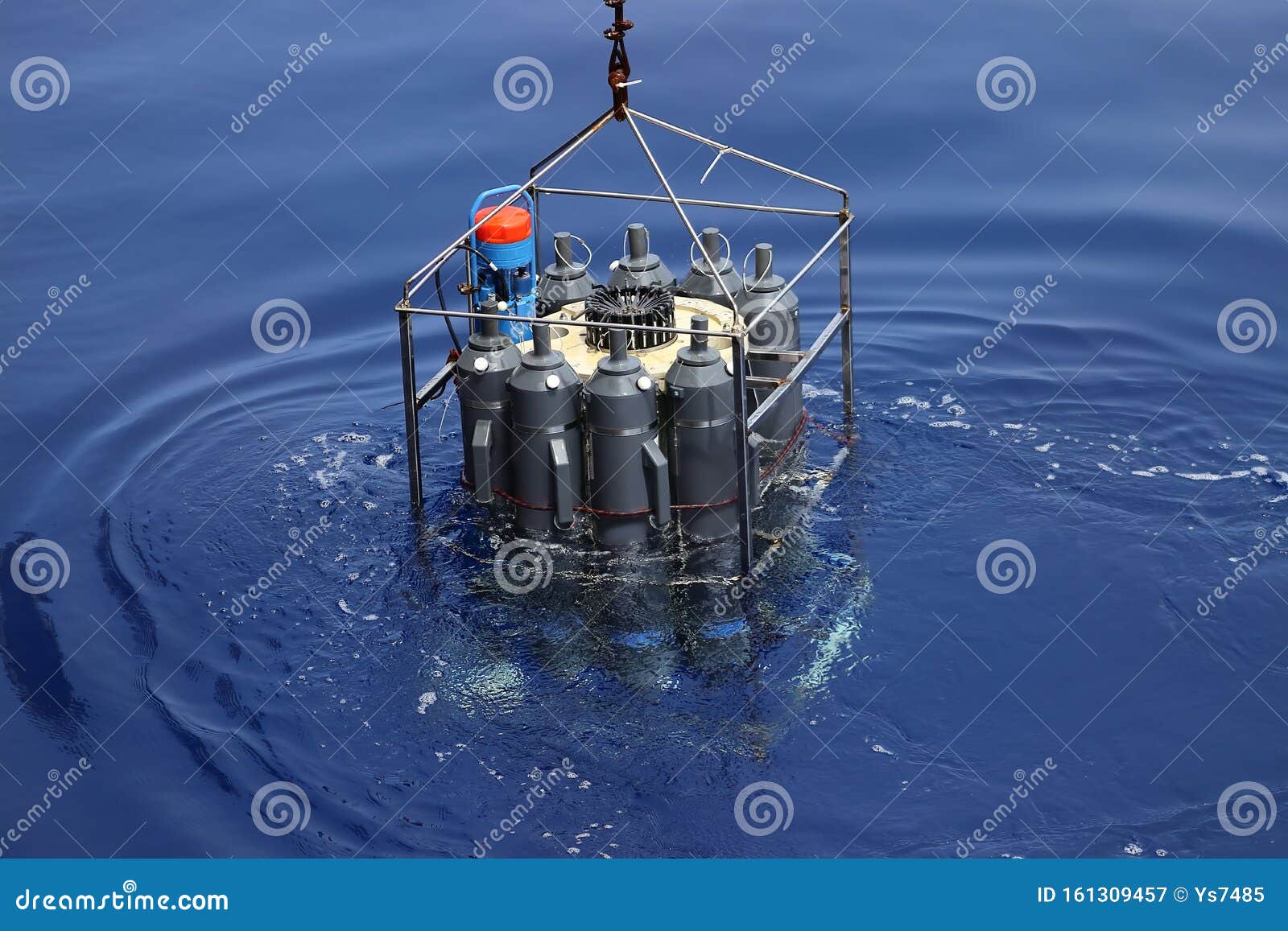 CTD Rosette Sampler with Bathometers and Other Science Equipment for ...